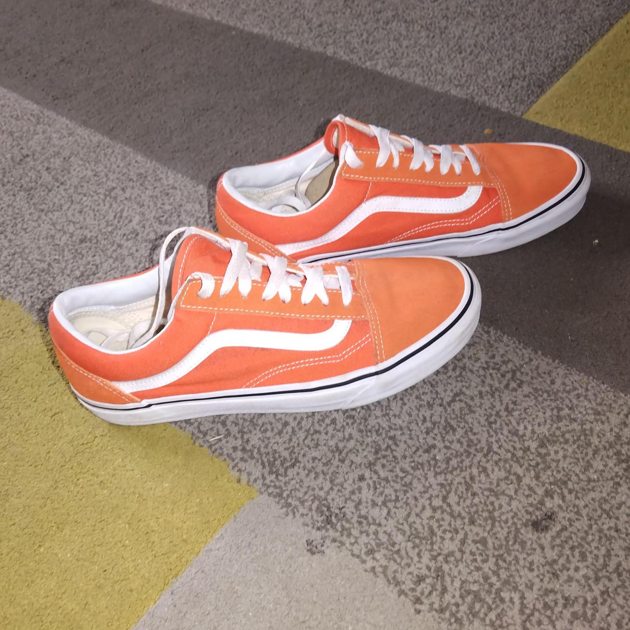 Orange Vans Oldskool Lowtops Only worn a handful of... - Depop
