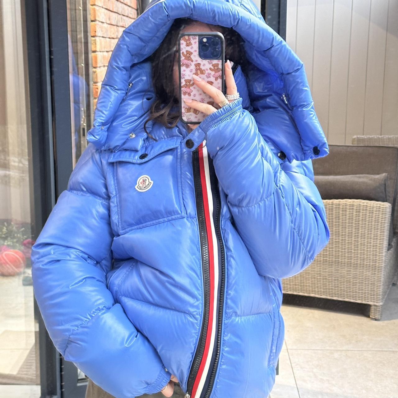 Rare Moncler Montbeliard Blue Down Puffer Jacket 💙... - Depop