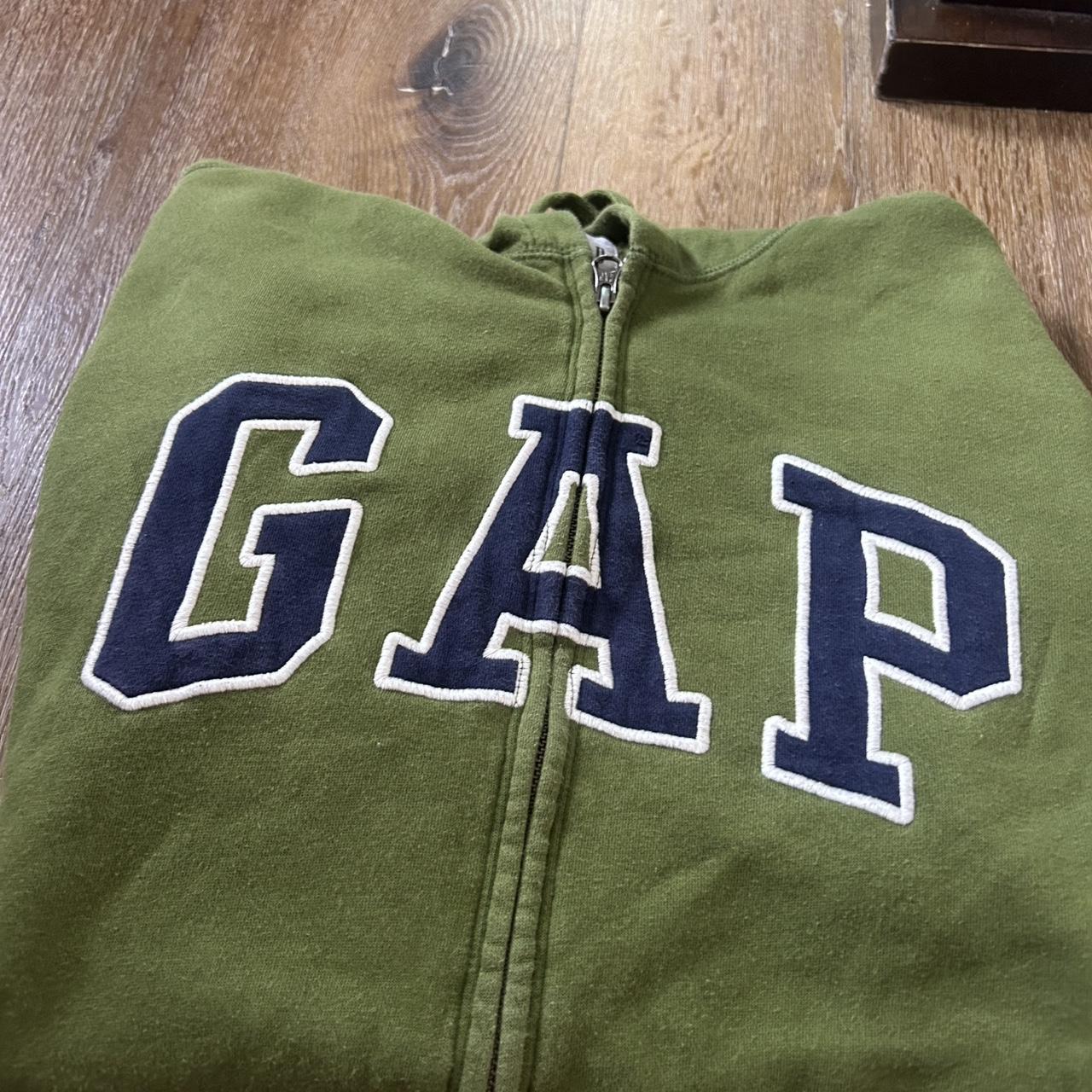 green gap zip up hoodie - Depop