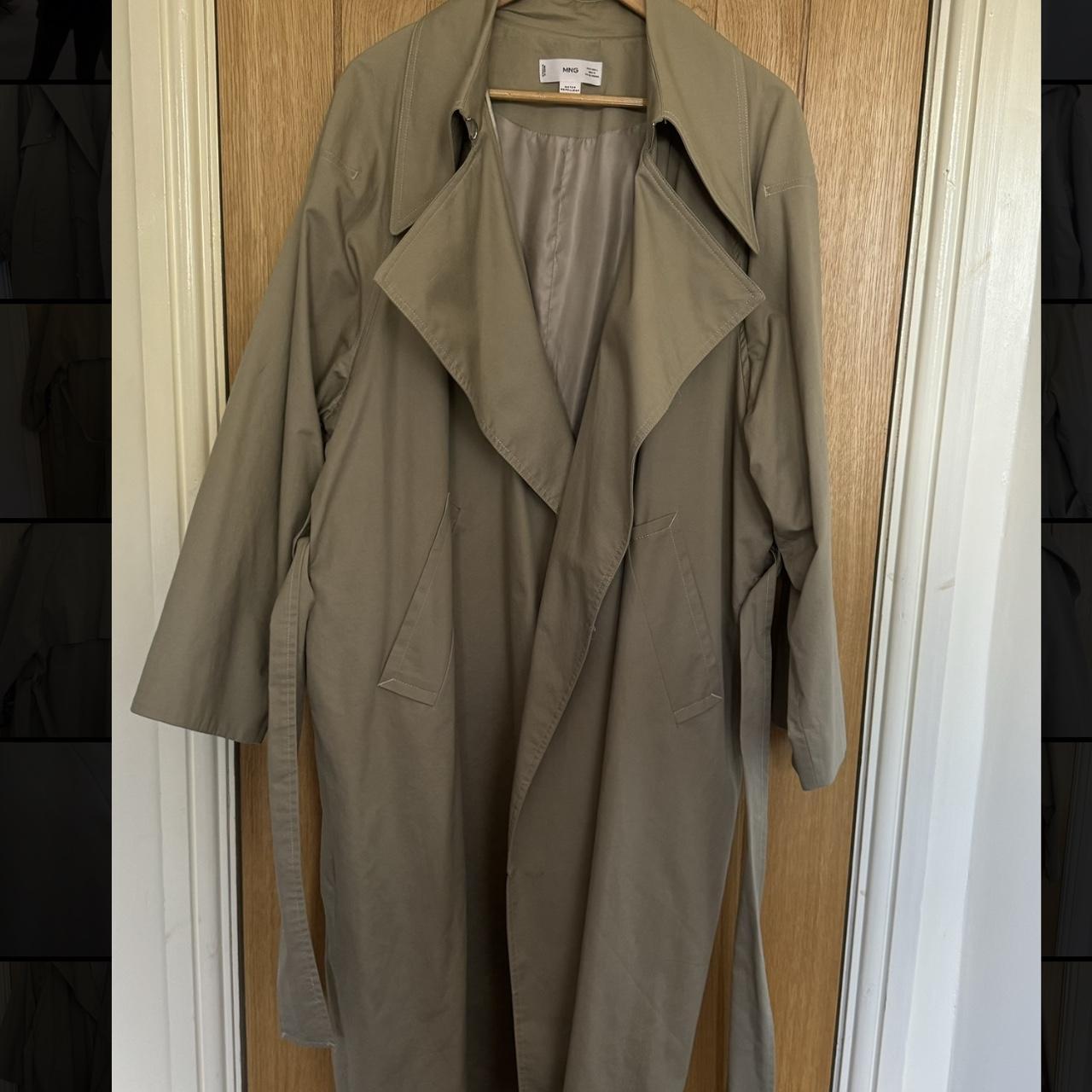 H&M khaki trench coat Very good condition - Depop