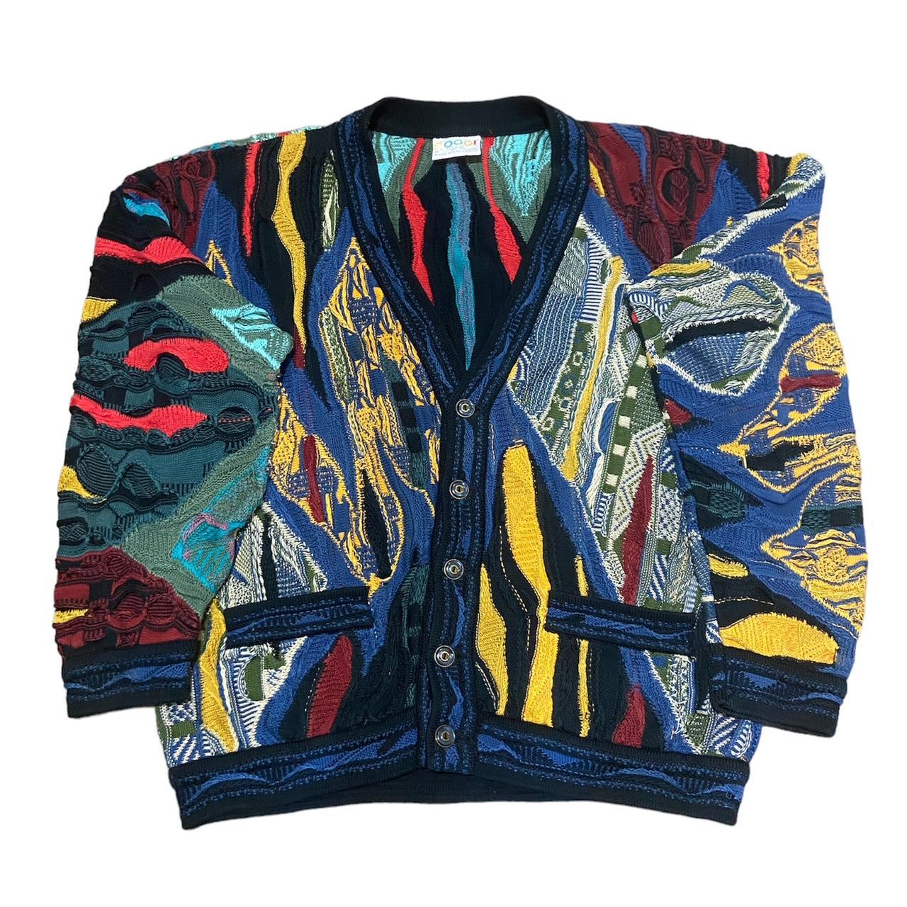 90s authentic vintage coogi cardigan sweater made in... - Depop
