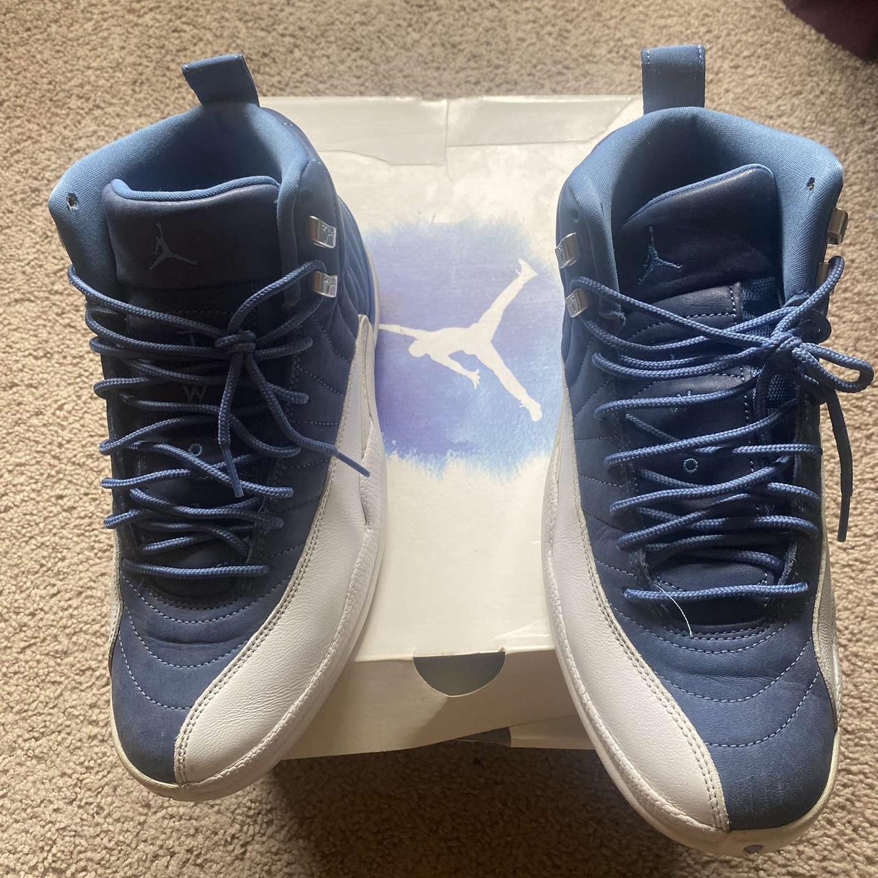 Jordan Retro 12 ‘Indigo’ WITH BOX Size 10 Condition... - Depop
