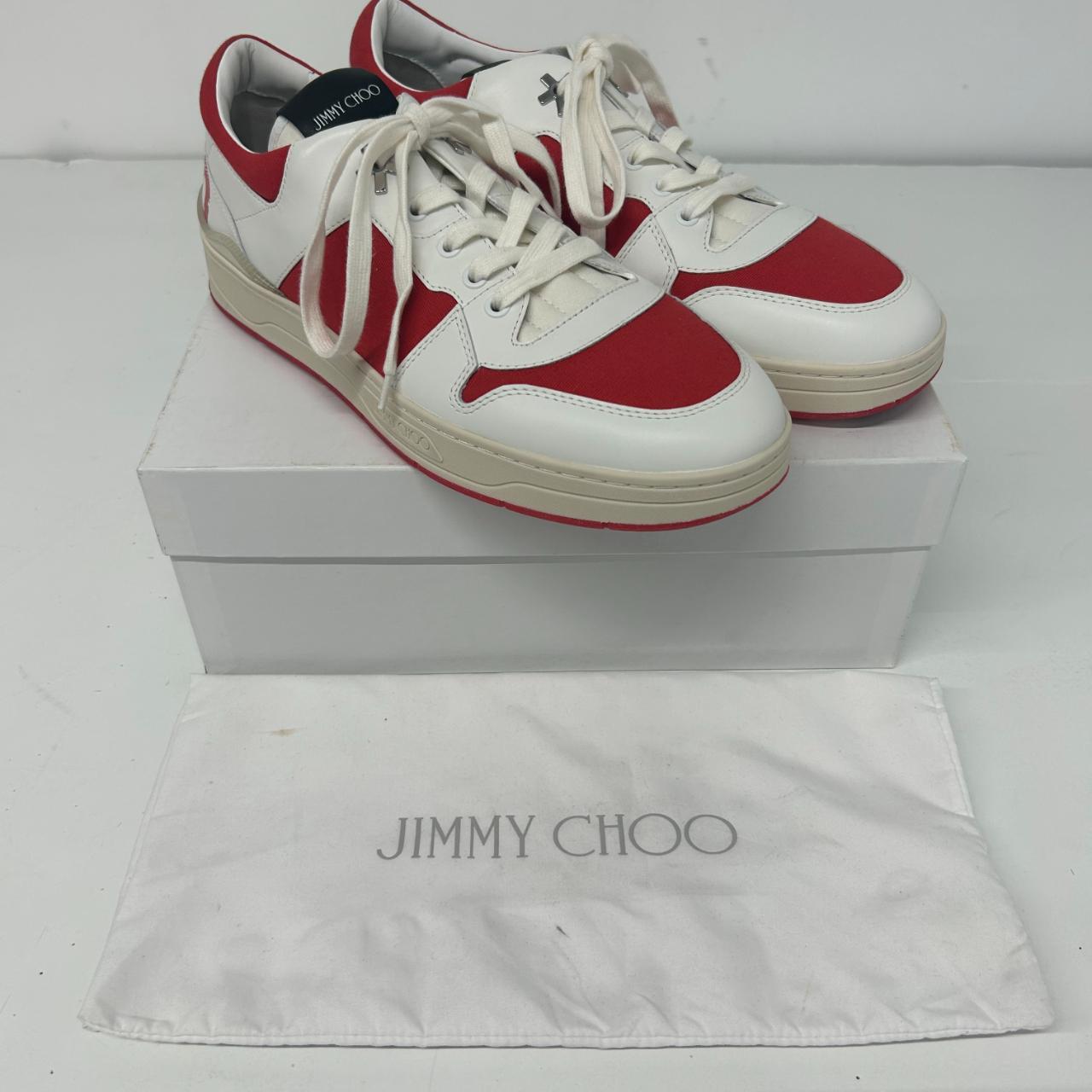 Jimmy Choo Red & White Florent Eric Haze Poggy... - Depop