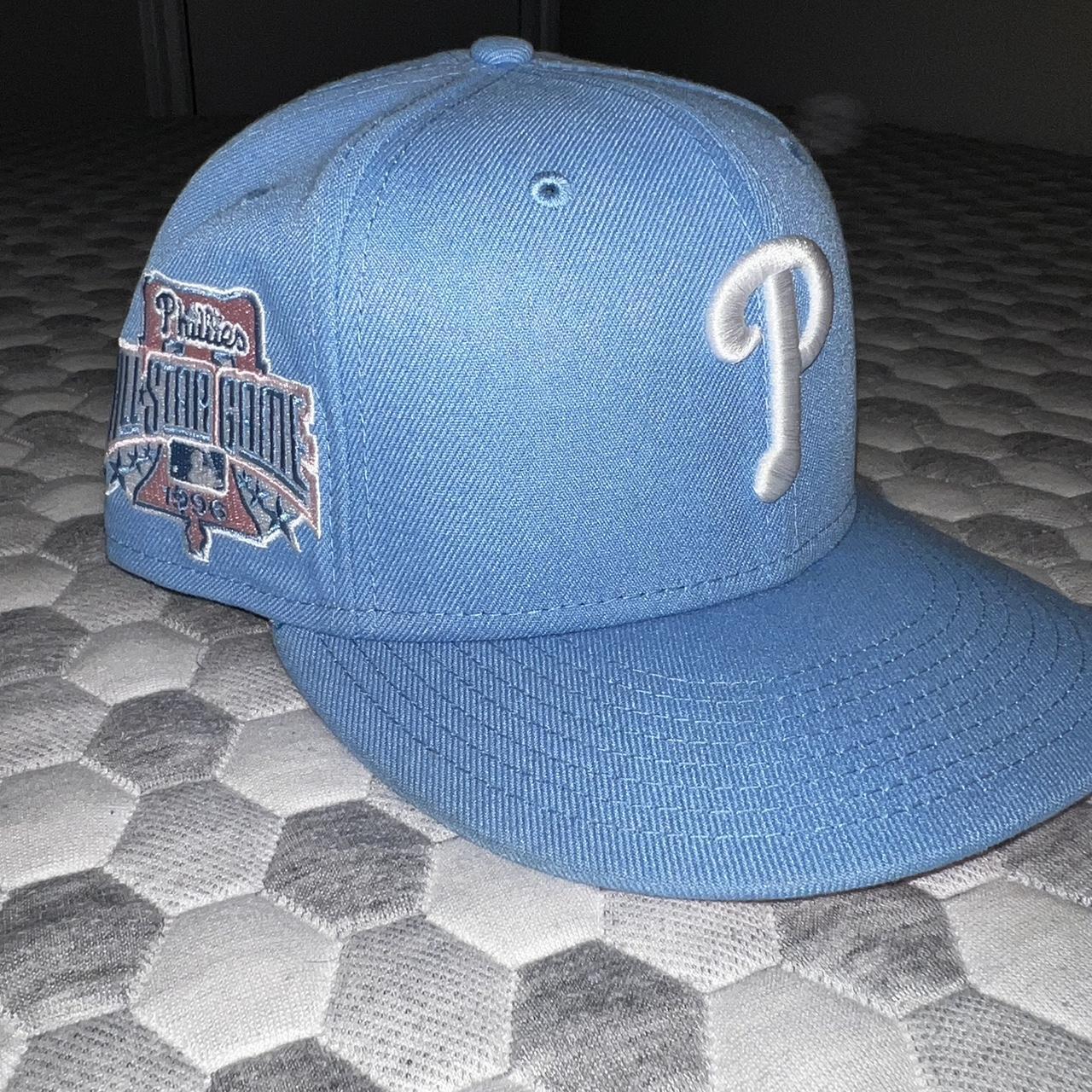 New era Phillies fitted hat with side patch. Pink... - Depop