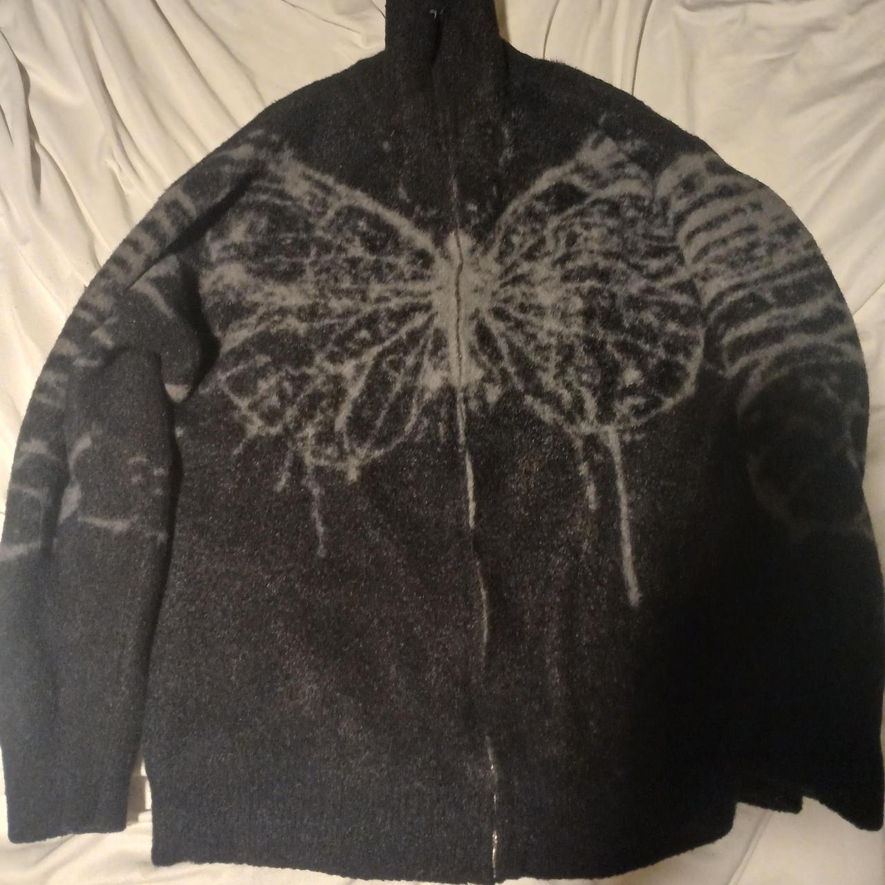Elfric Eden black butterfly cardigan size large #y2k... - Depop