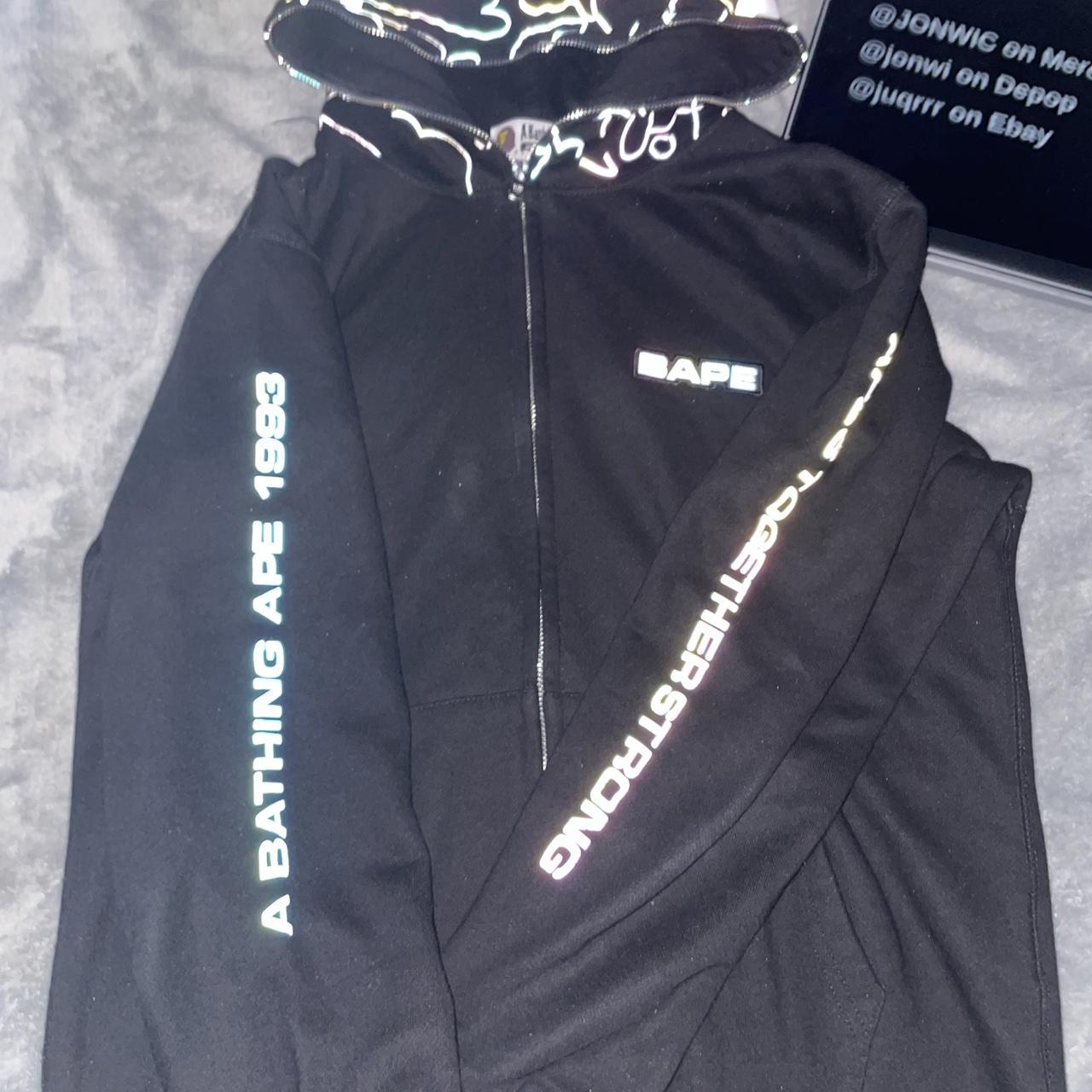 Reflective Bape Shark Hoodie ( Medium ) - Depop