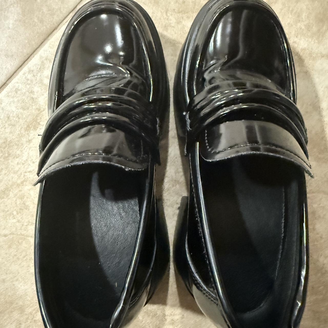 Black platform loafers #goth #grunge #loafers... | Depop