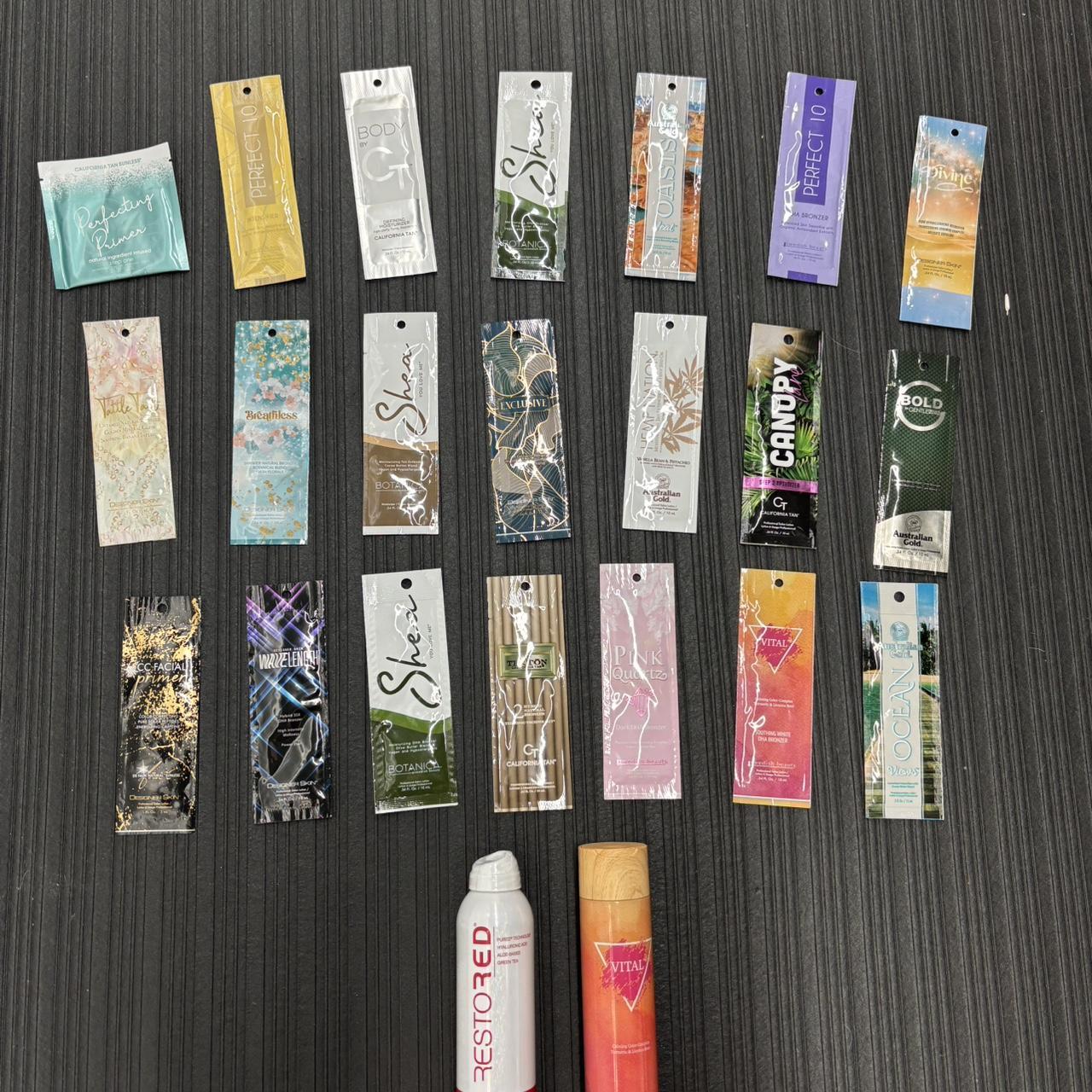 Restored post and prep spray, 20 packets of tanning... | Depop