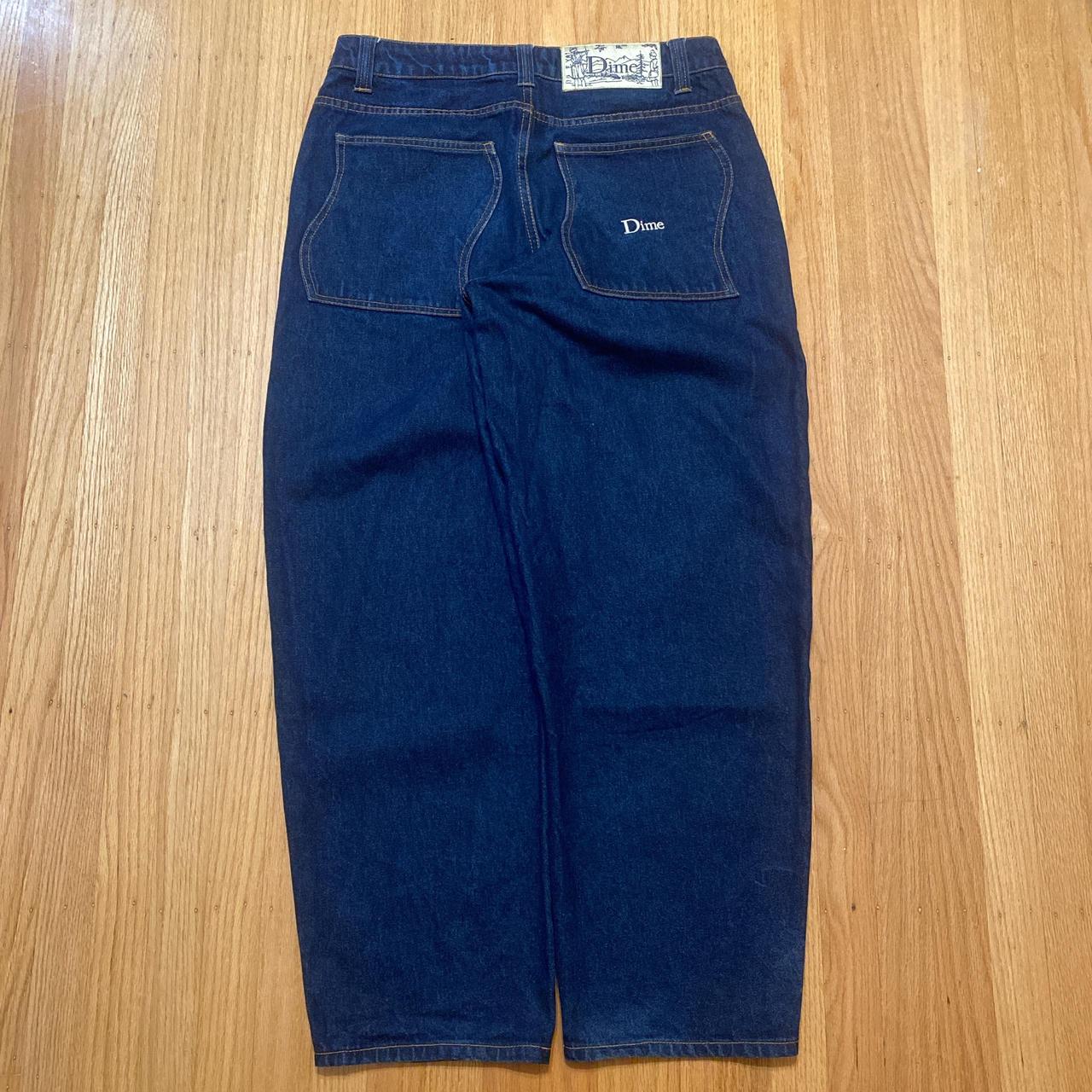 DIME INDIGO BAGGIES SIZE M Love these but not my... - Depop