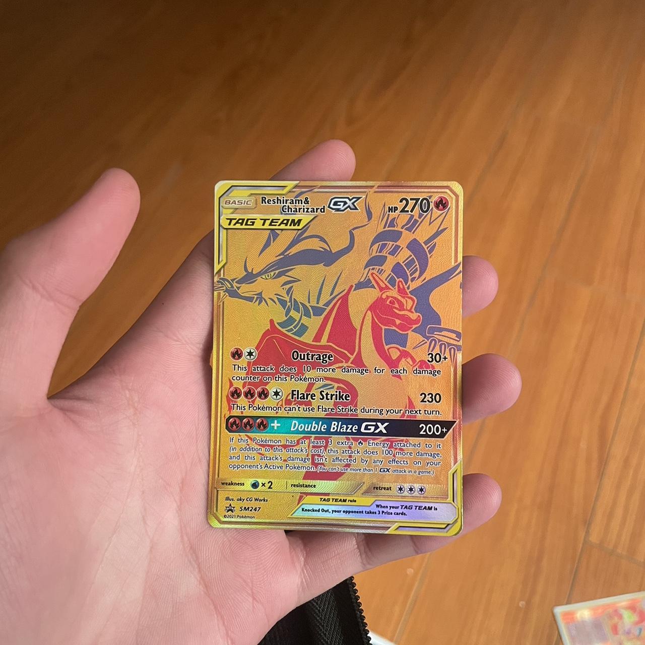 Reshiram & Charizard GX Tag Team - Depop