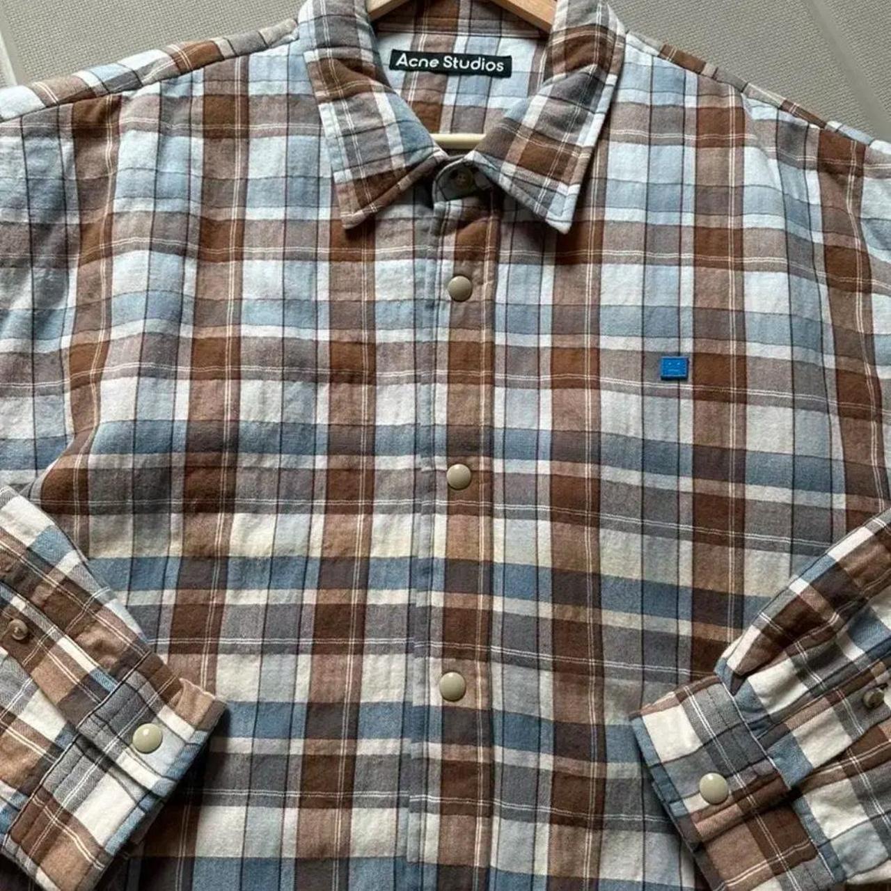 Acne Studios flannel oversized jacket **Gently... - Depop