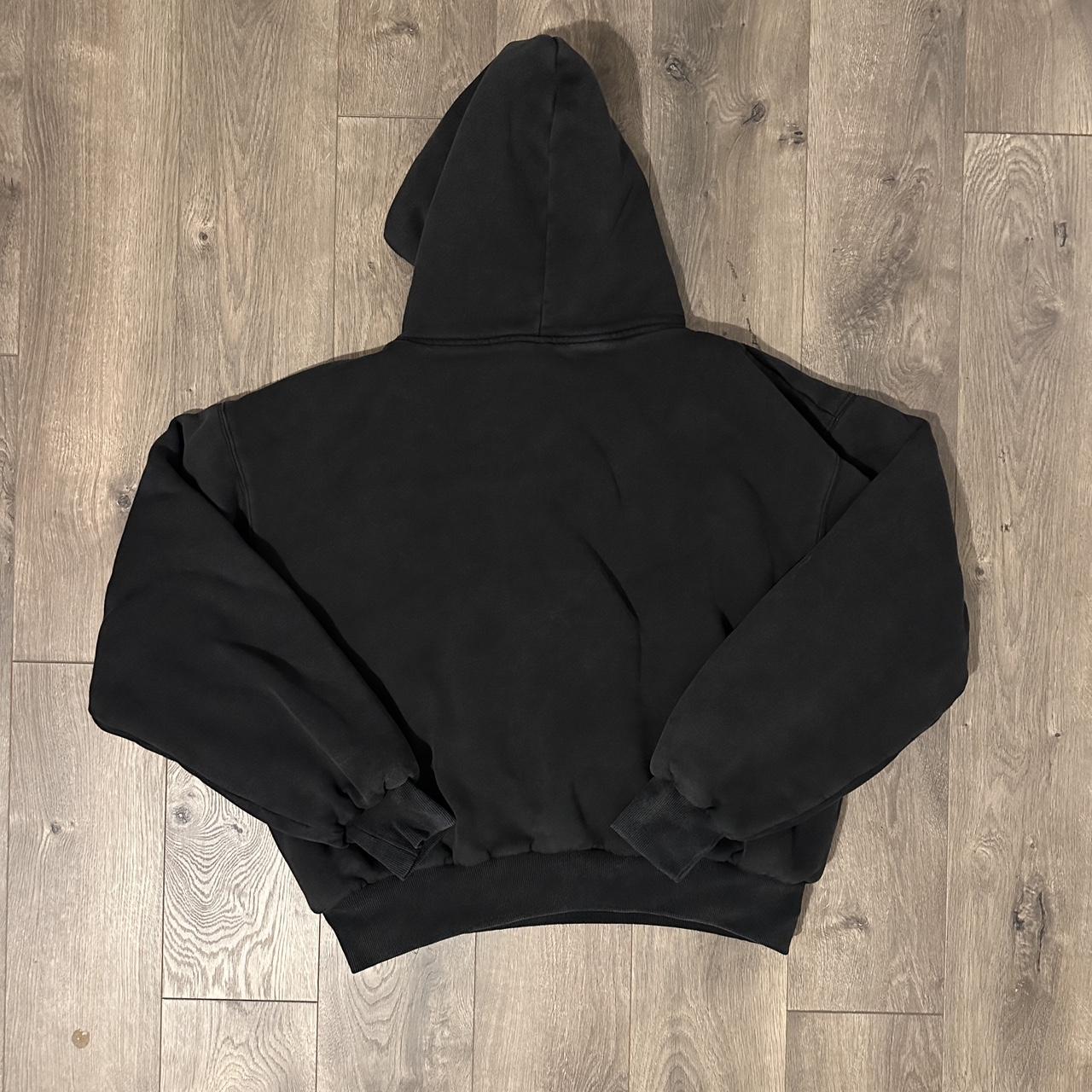 Humane Blanks 1800 GSM 'Washed Black' Hoodie with... | Depop