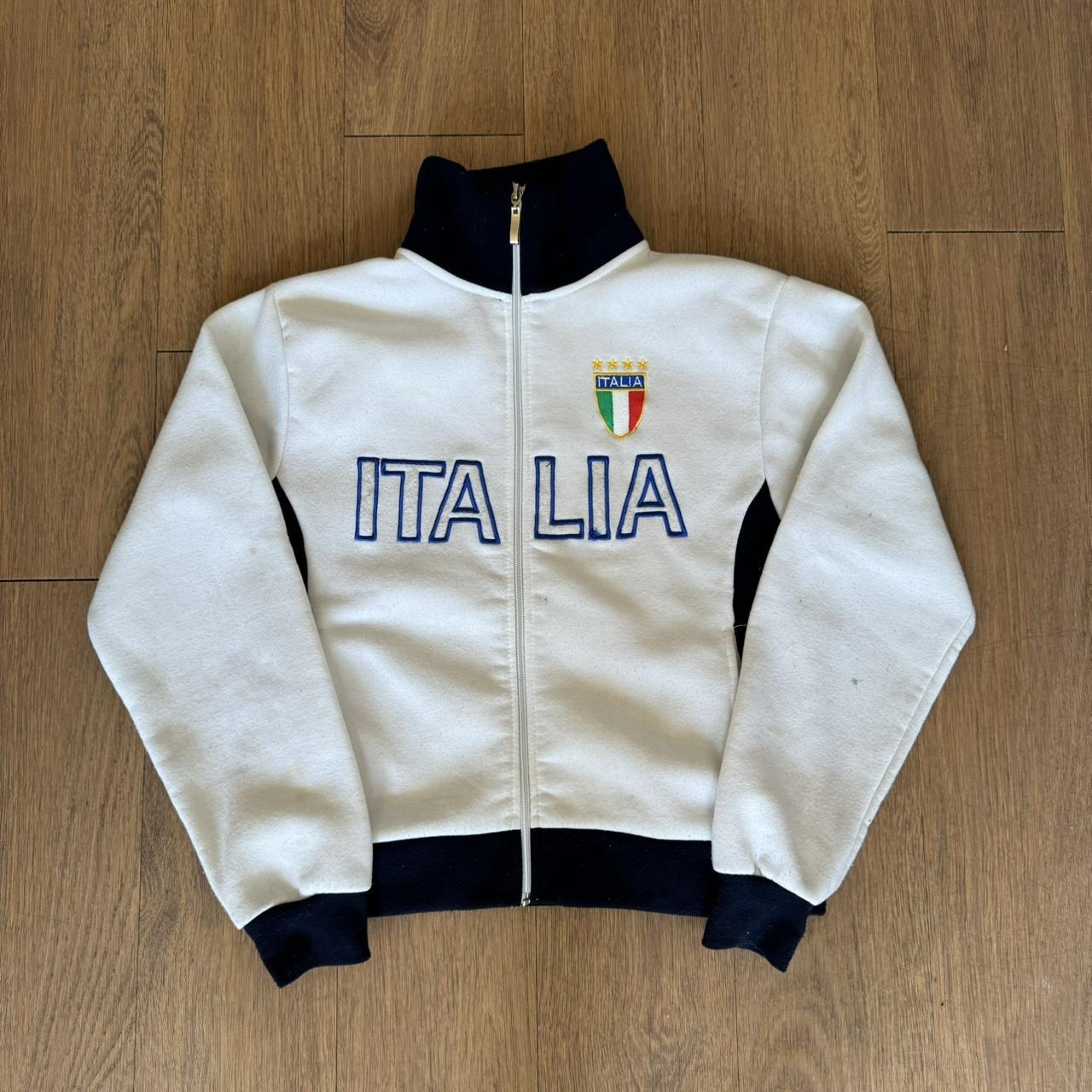 Vintage Italia Zip Up Jacket Womens Size... - Depop