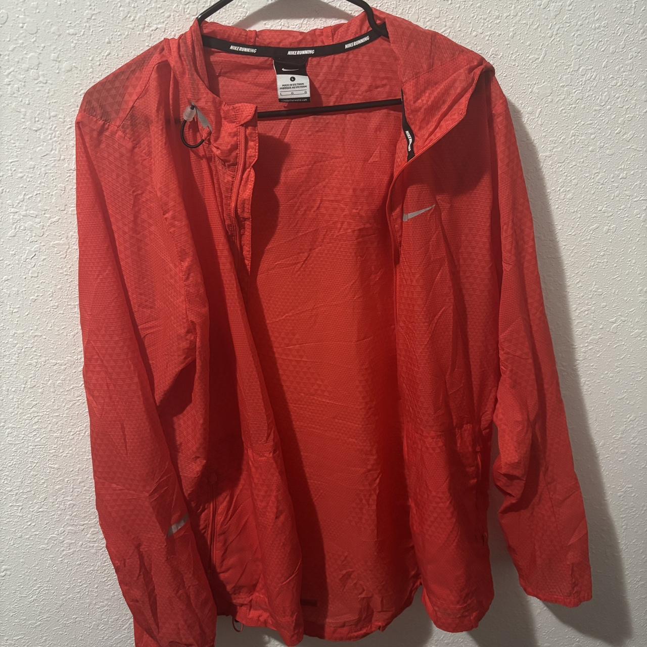 Nike red windbreaker - perfect for running and... - Depop