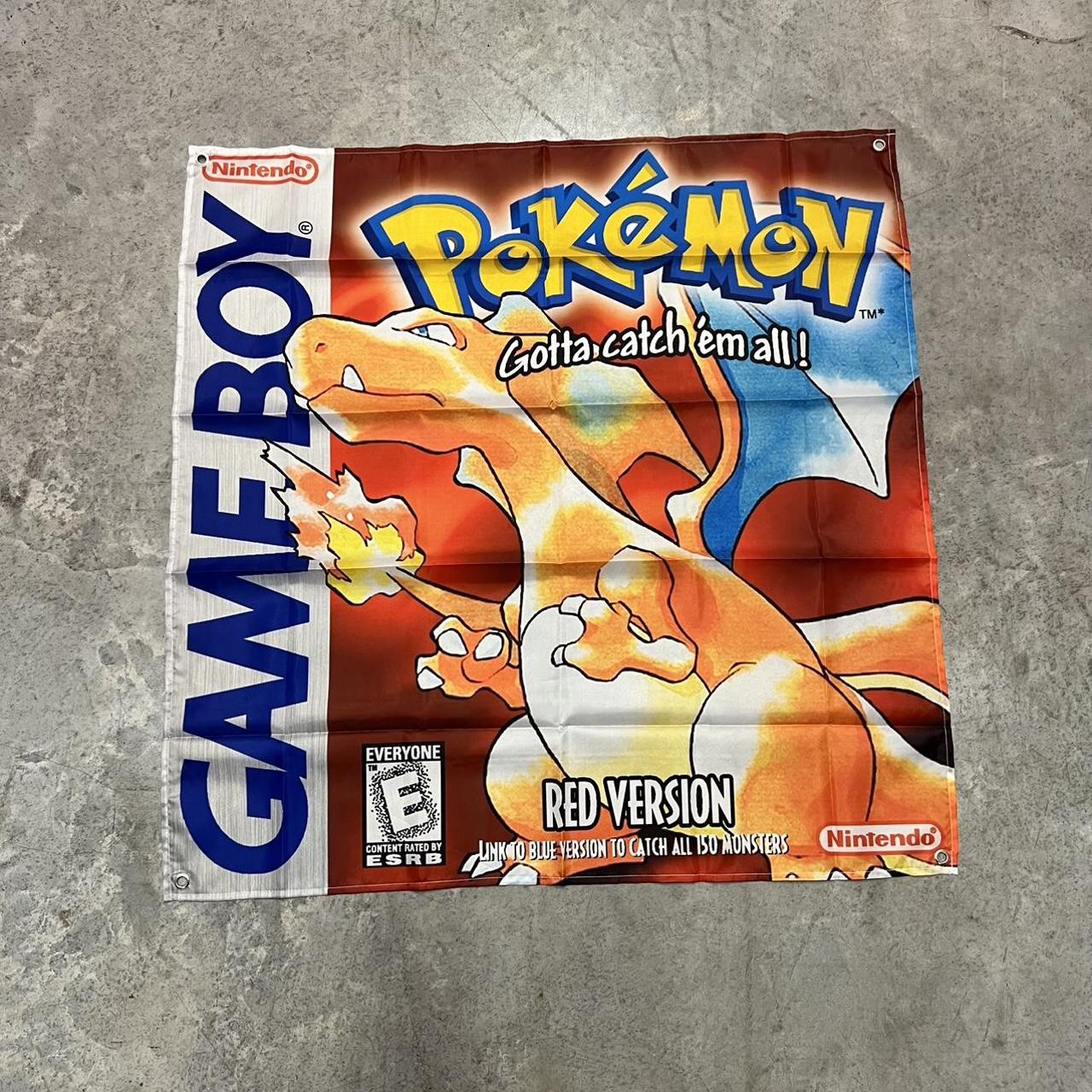 Pokemon Red Custom Wall Flag Banner Tapestry 3 x 3... - Depop