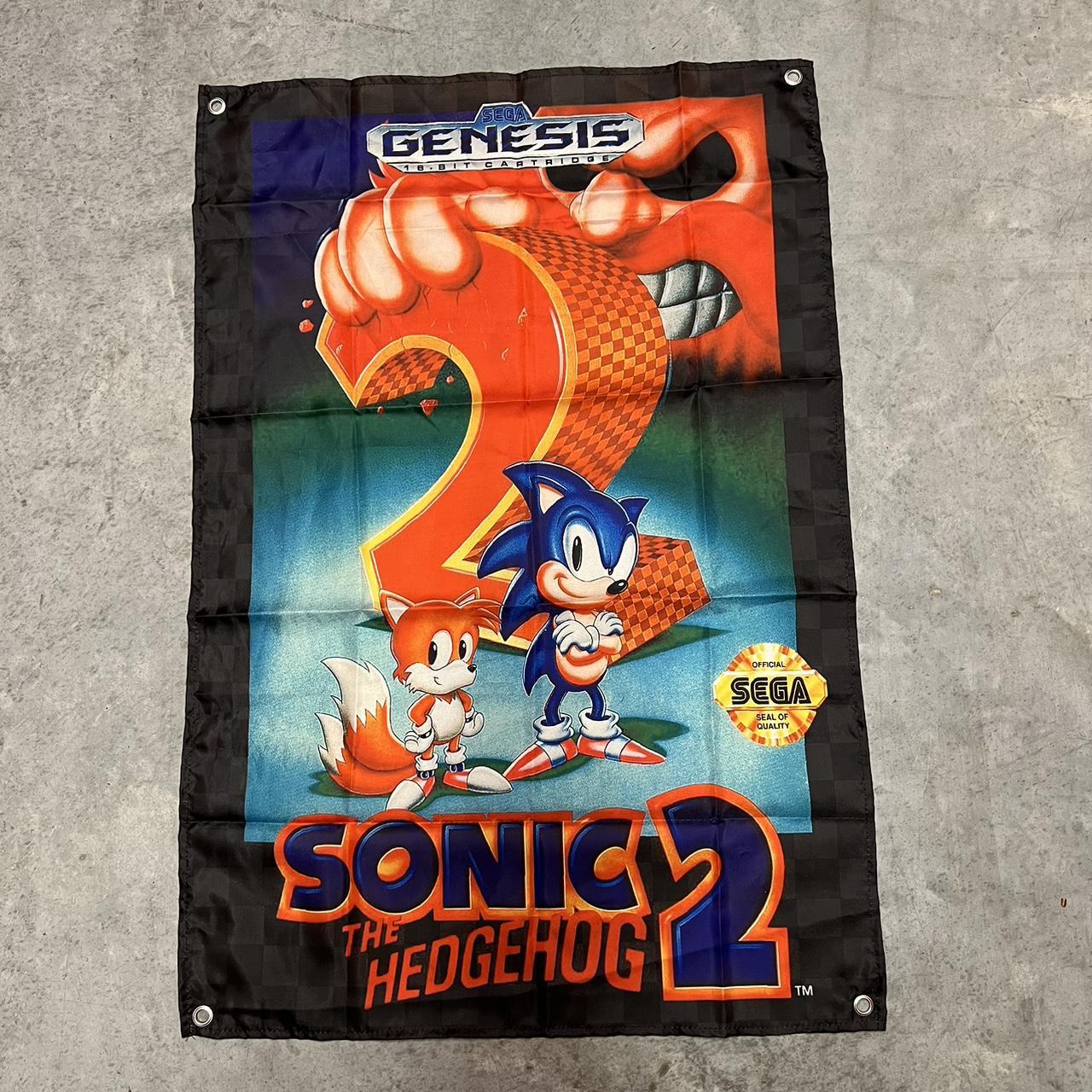 Sonic The Hedgehog 2 Custom Wall Flag Banner... - Depop