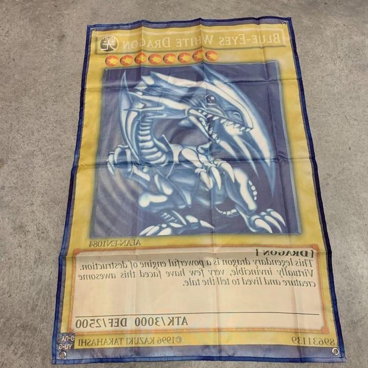 Blue eyes white Dragon Custom Wall Flag Banner... - Depop