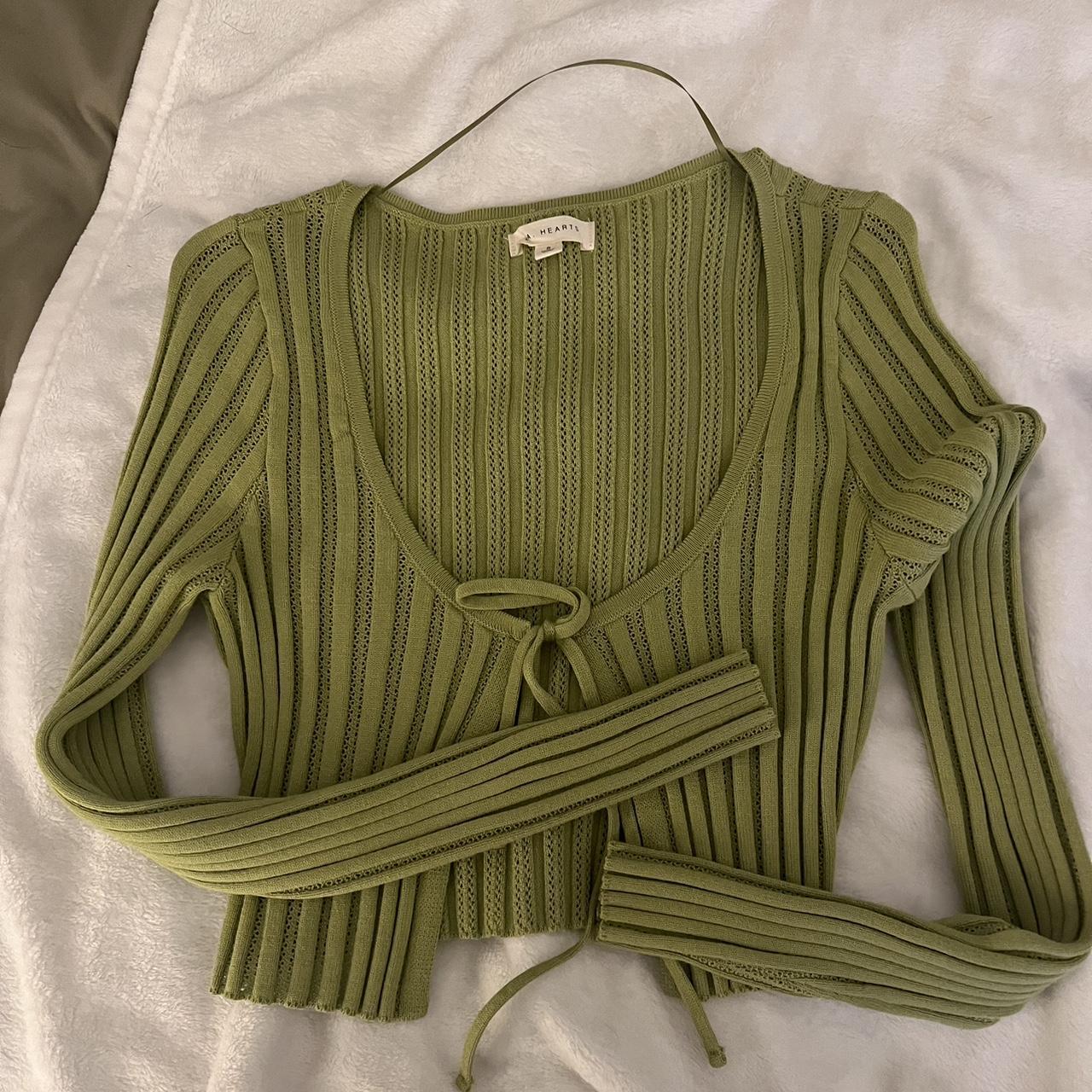 Light green pacsun tie cardigan Only worn a couple... - Depop