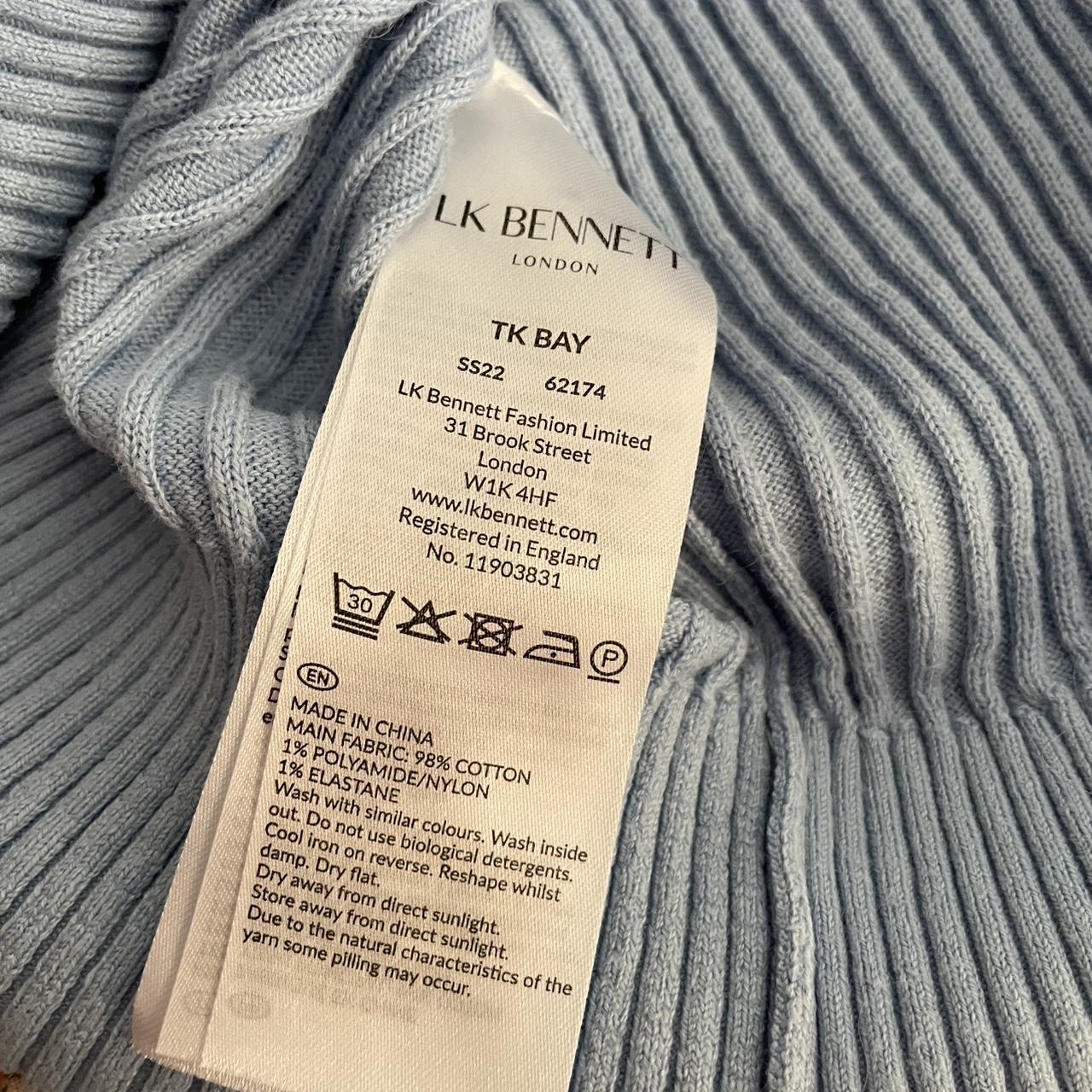 Small L.K. Bennett V neck super soft cotton stretch... - Depop