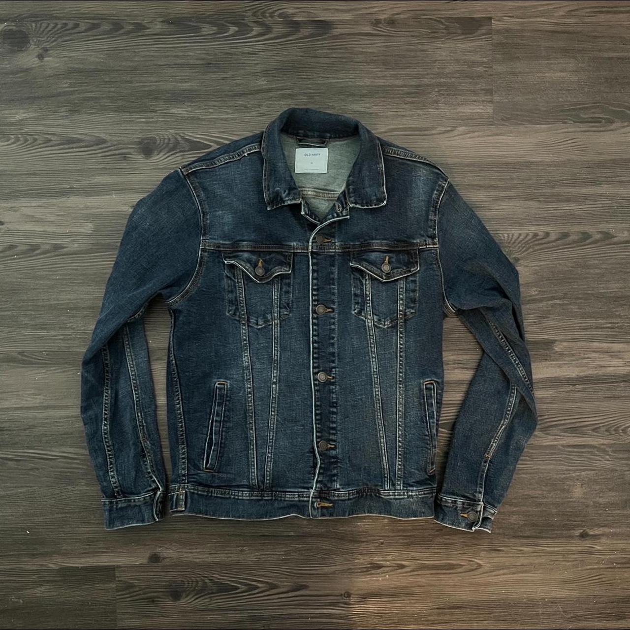 Denim jacket Condition 10/10 Dark Blue True to size,... - Depop