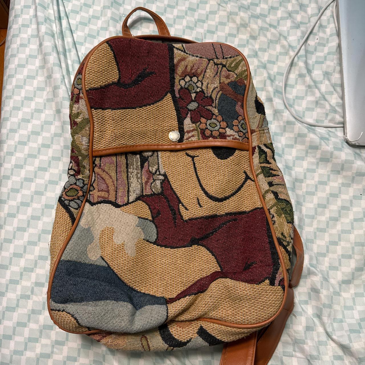 VINTAGE Winnie the Pooh mini book bag, has some wear... - Depop