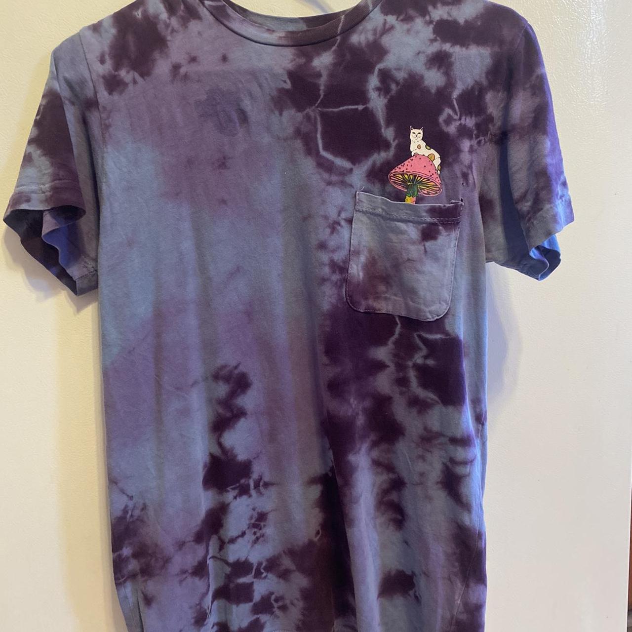 RIPNDIP Men's Purple and White T-shirt | Depop