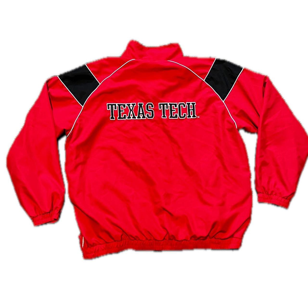 Y2K Texas Tech quarter zip lined jacket size Mens... - Depop