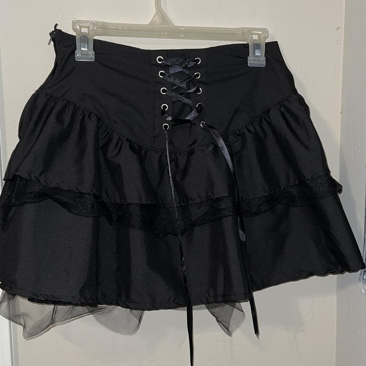 Lace up Goth tutu poof skirt Japanese size XL fits... - Depop
