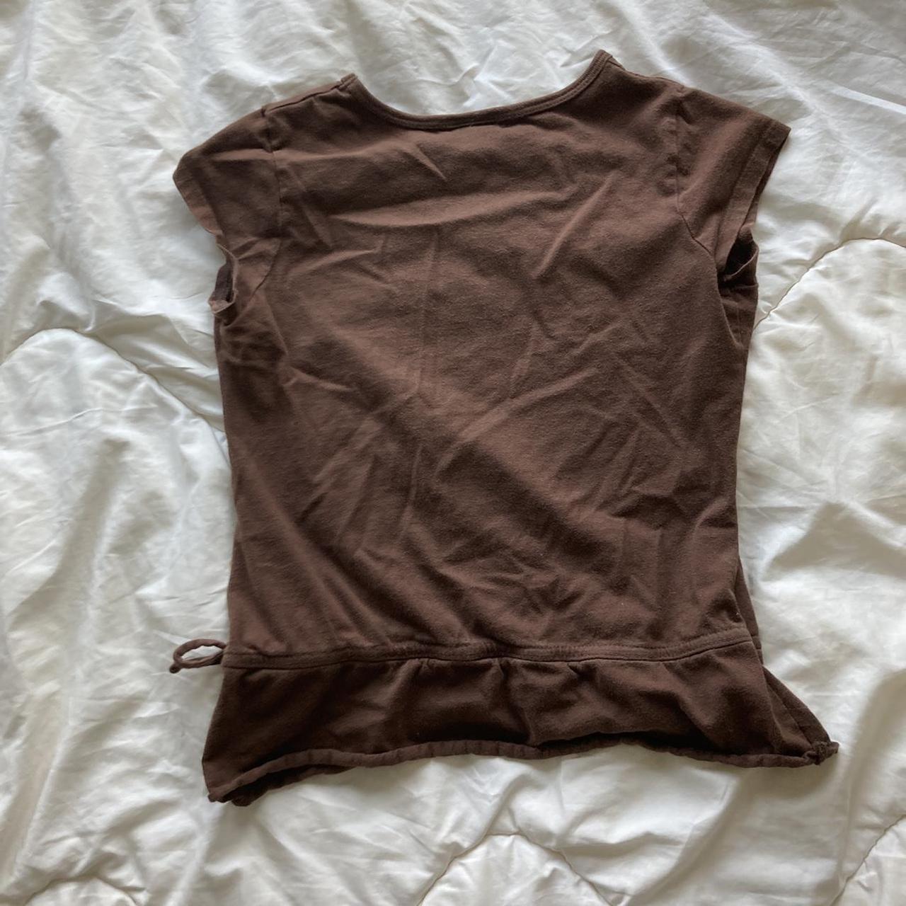 2000’s layered butterfly tee • Size: L but fits a... - Depop