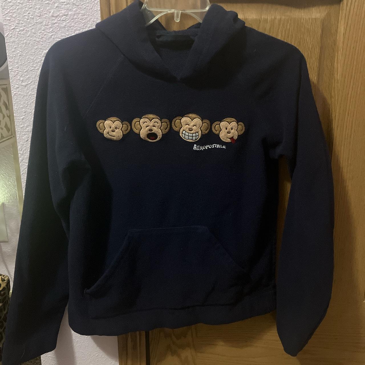 1990s Aeropostale monkey sweatshirt. Size small no... - Depop