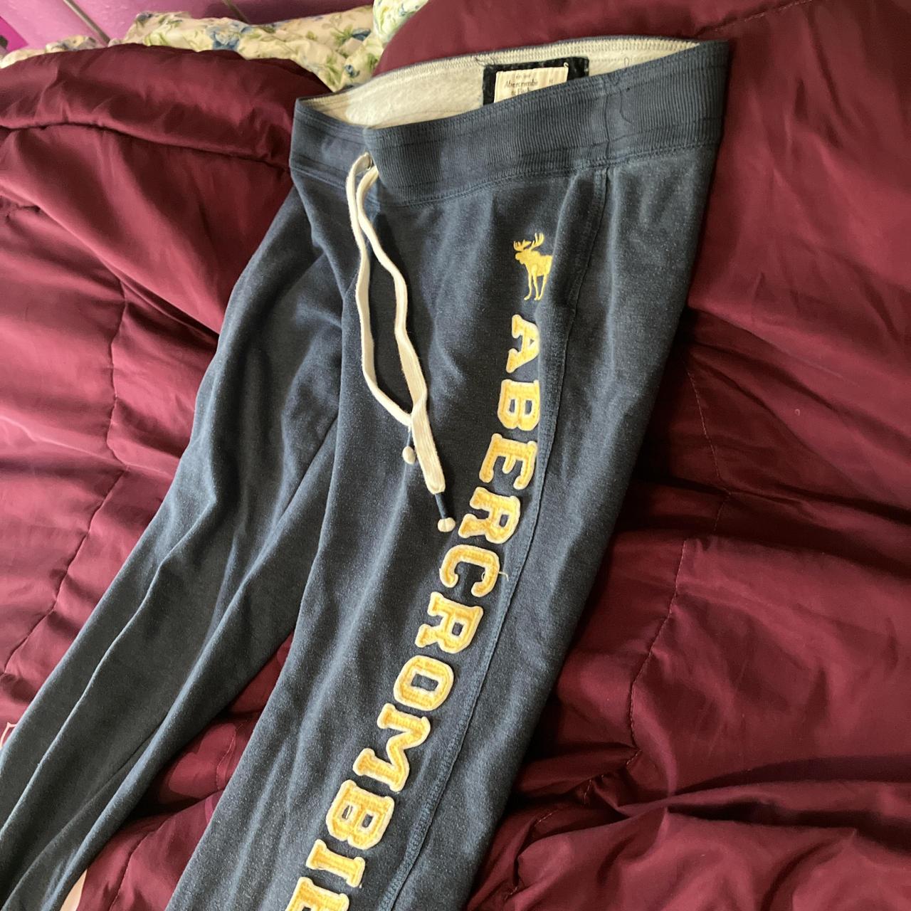 Y2k Abercrombie and Fitch sweatpants. In used good... - Depop