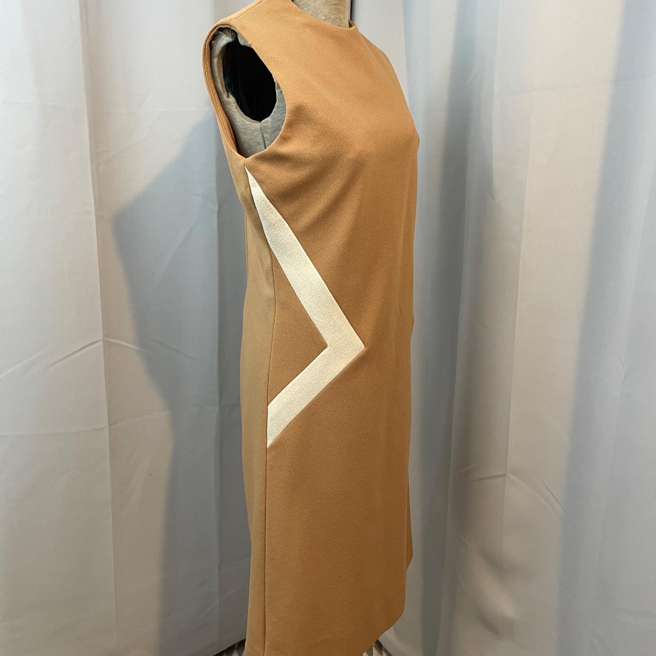 60s vintage Mod Dress A line Colorblock Chevron Kay... - Depop