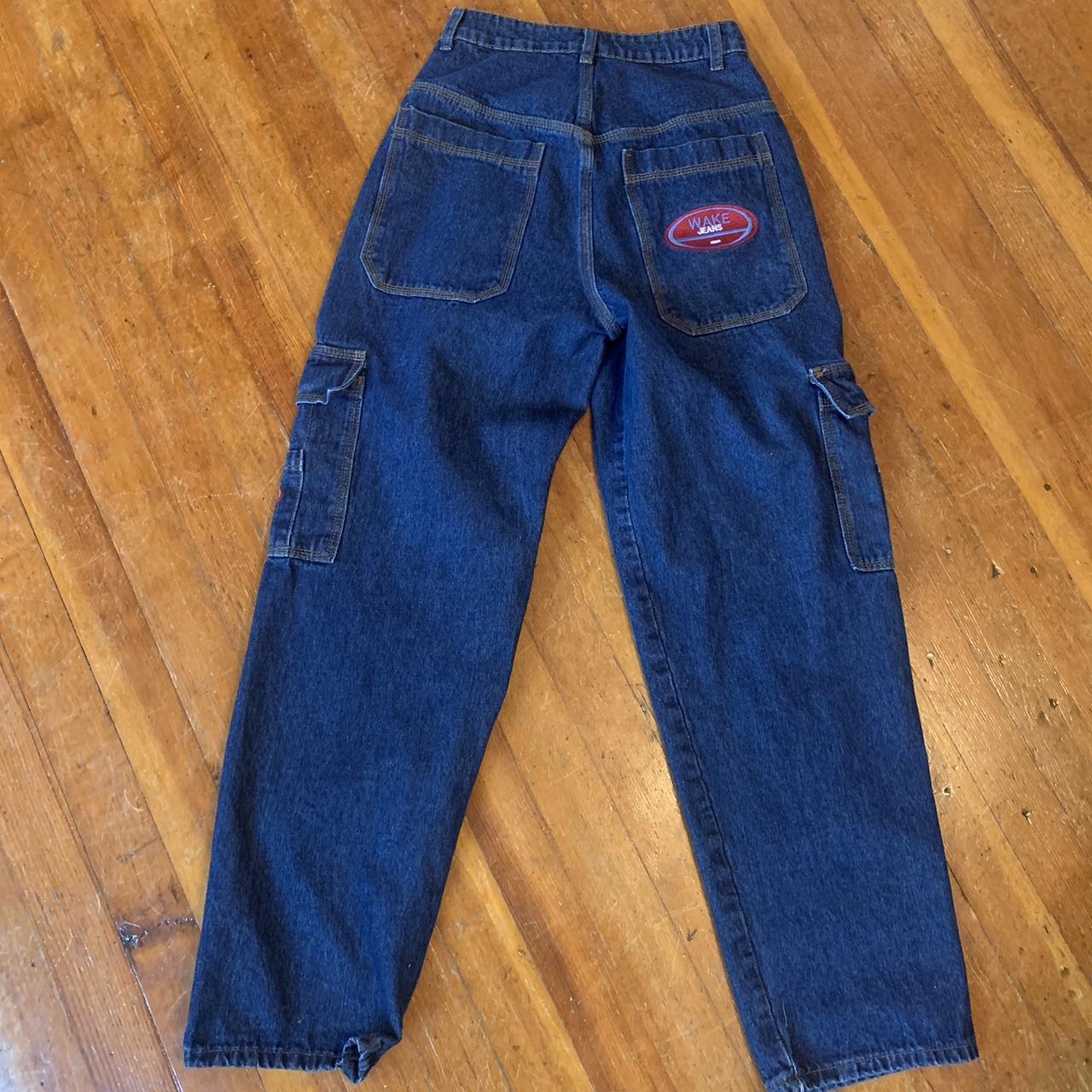 Retro Y2K style wide leg jeans from Wake Jeans.... - Depop
