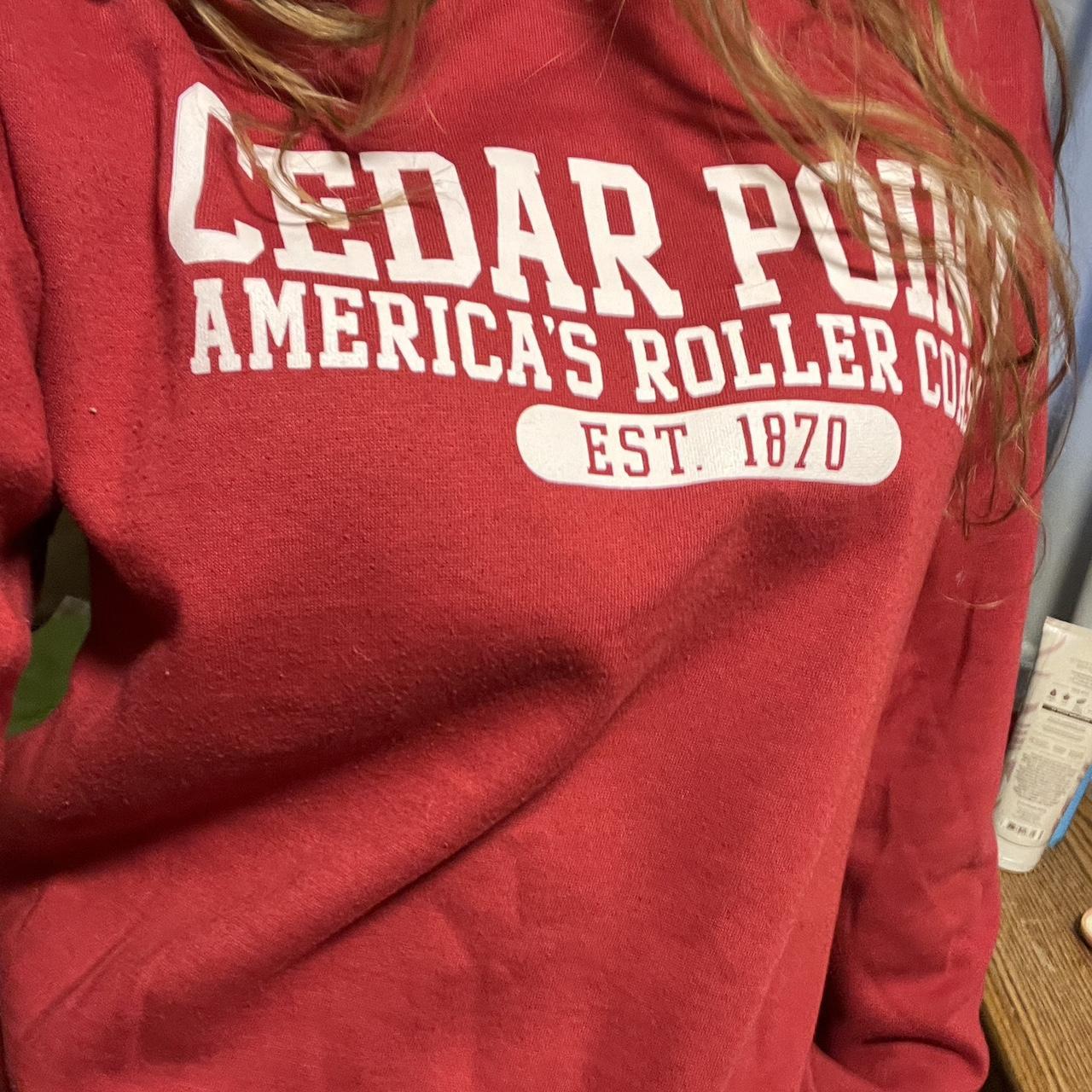 Size small red cedar point sweatshirt only worn a... - Depop