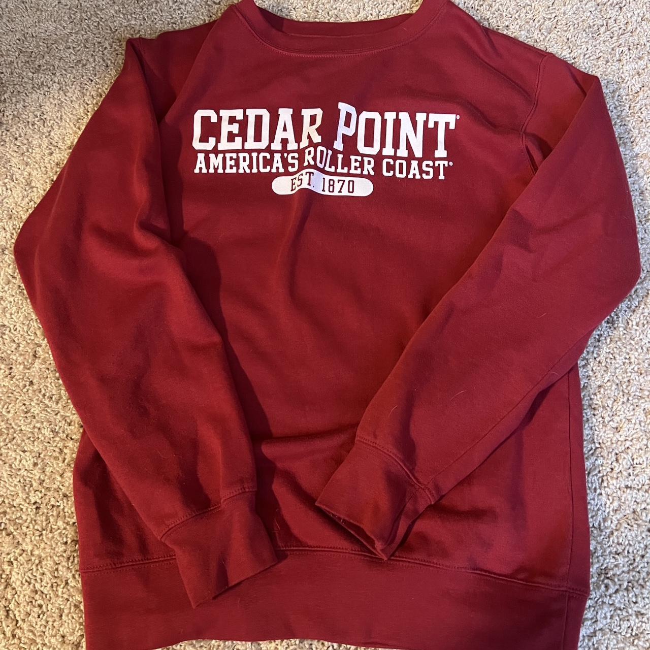 Size small red cedar point sweatshirt only worn a... - Depop