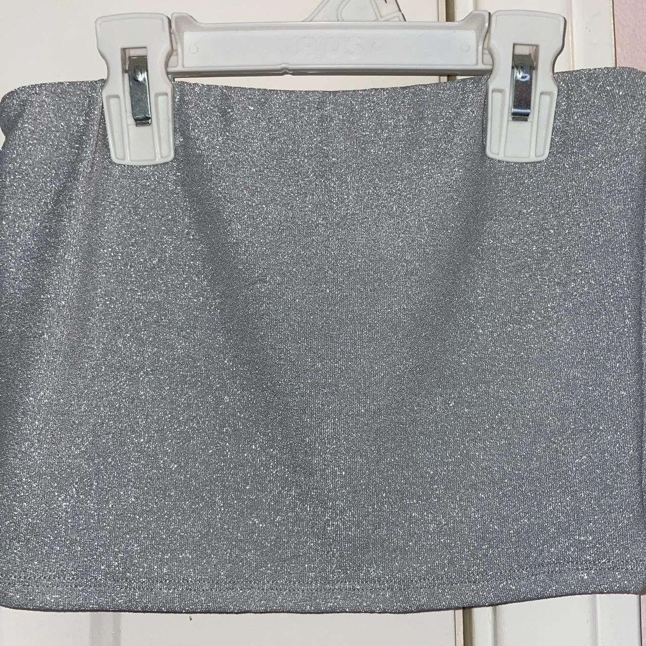 Sparkly silver tube top, size S, never worn! | Depop