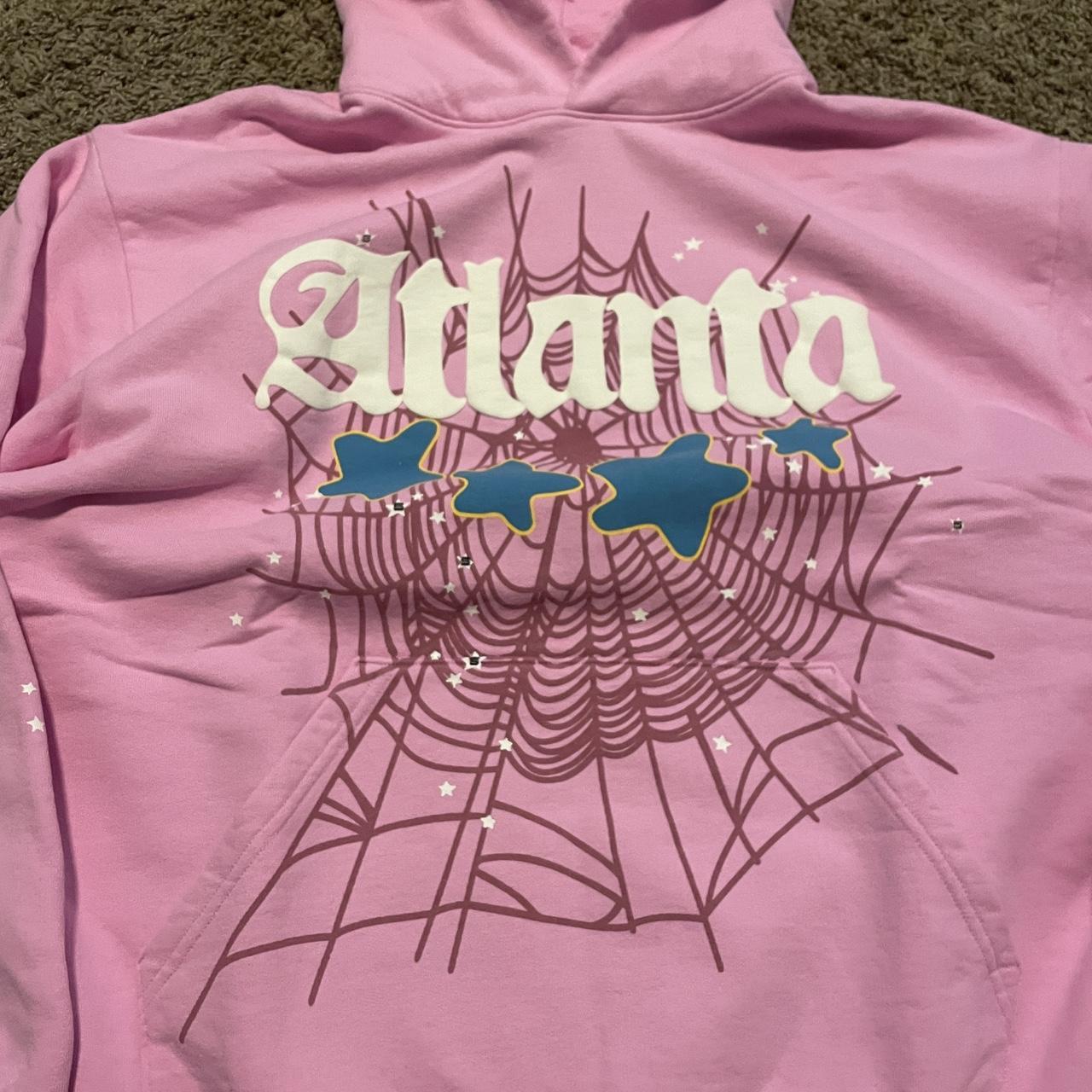 Pink sp5der Atlanta hoodie, size M & L #sp5der... - Depop