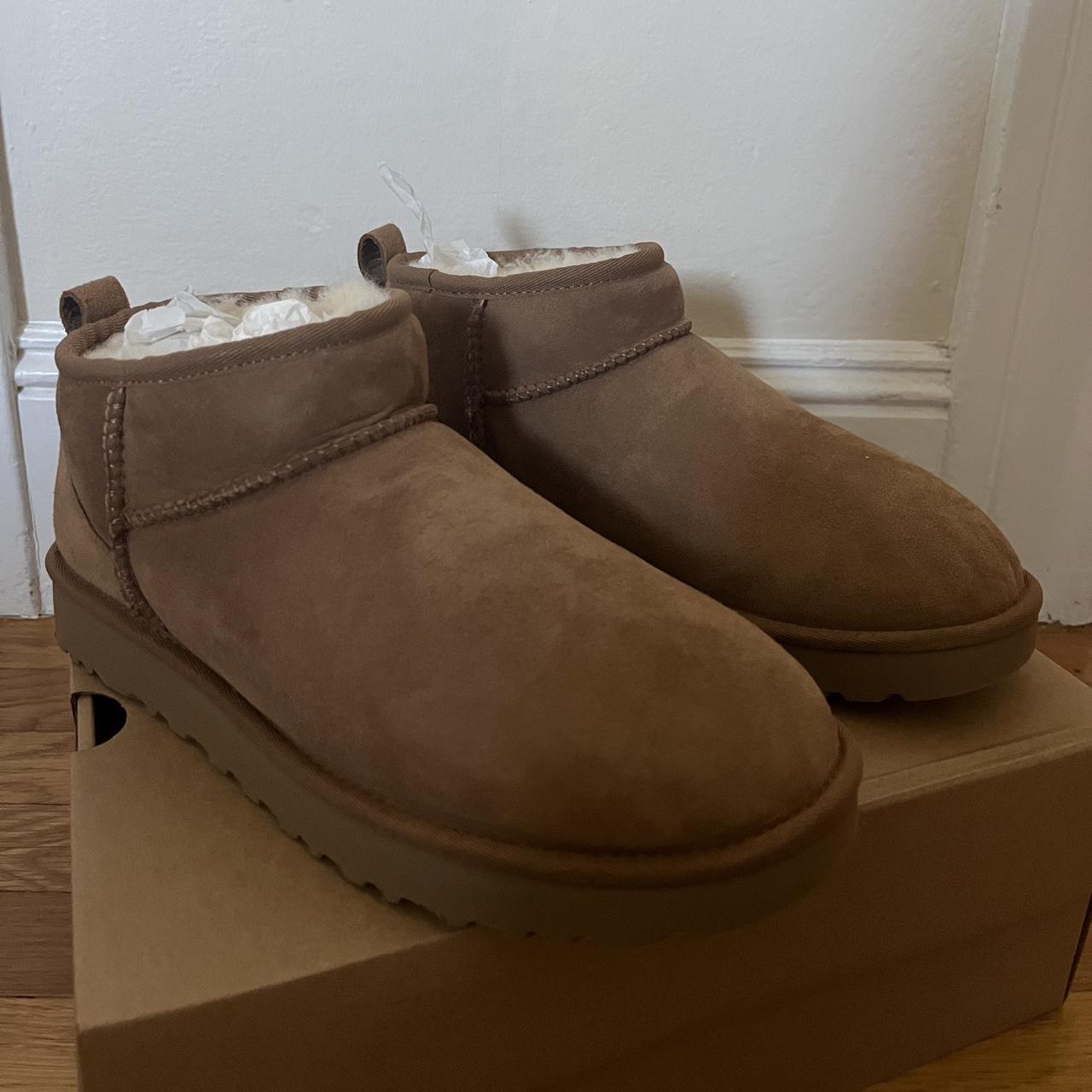 ultra mini uggs size women’s 9 color: chestnut... - Depop