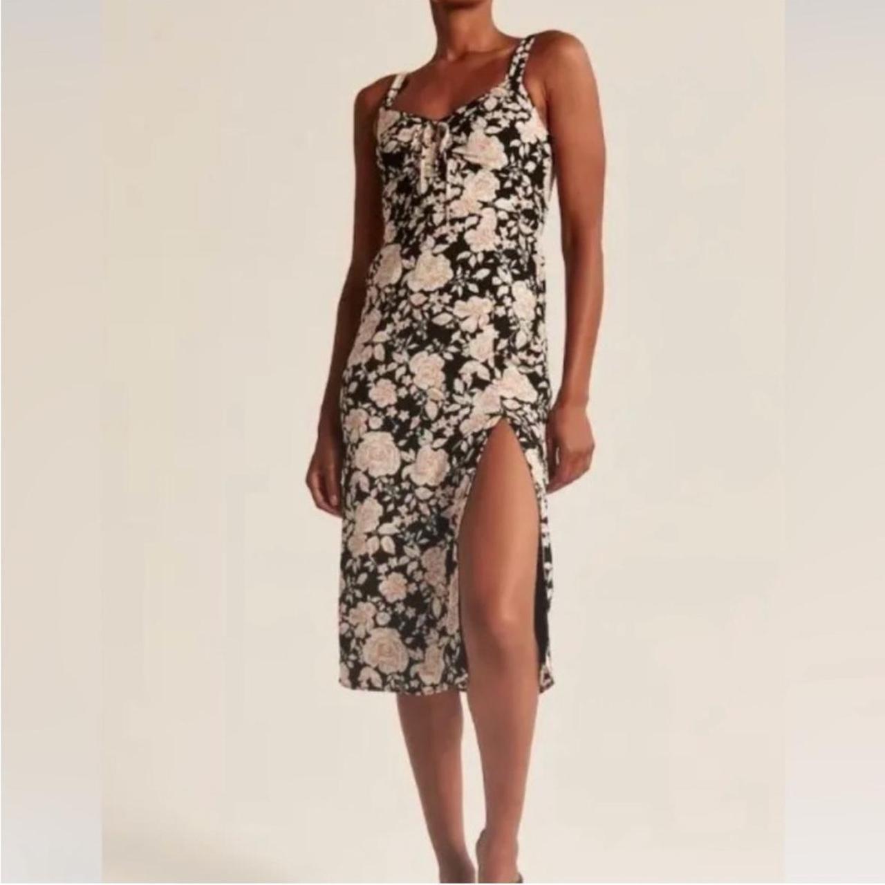 Abercrombie & Fitch Black & Tan Peach Cinch Front... | Depop