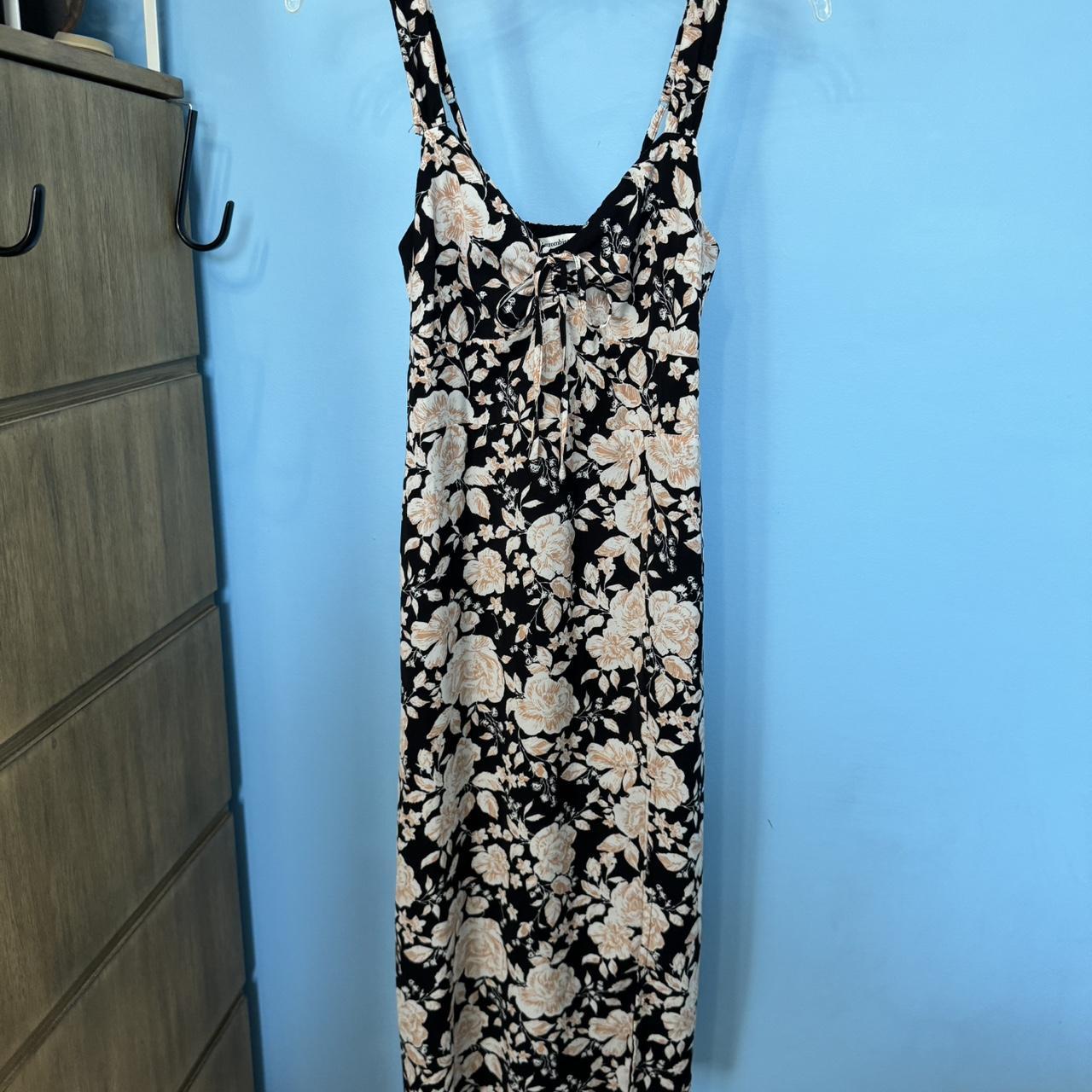 Abercrombie & Fitch Black & Tan Peach Cinch Front... | Depop