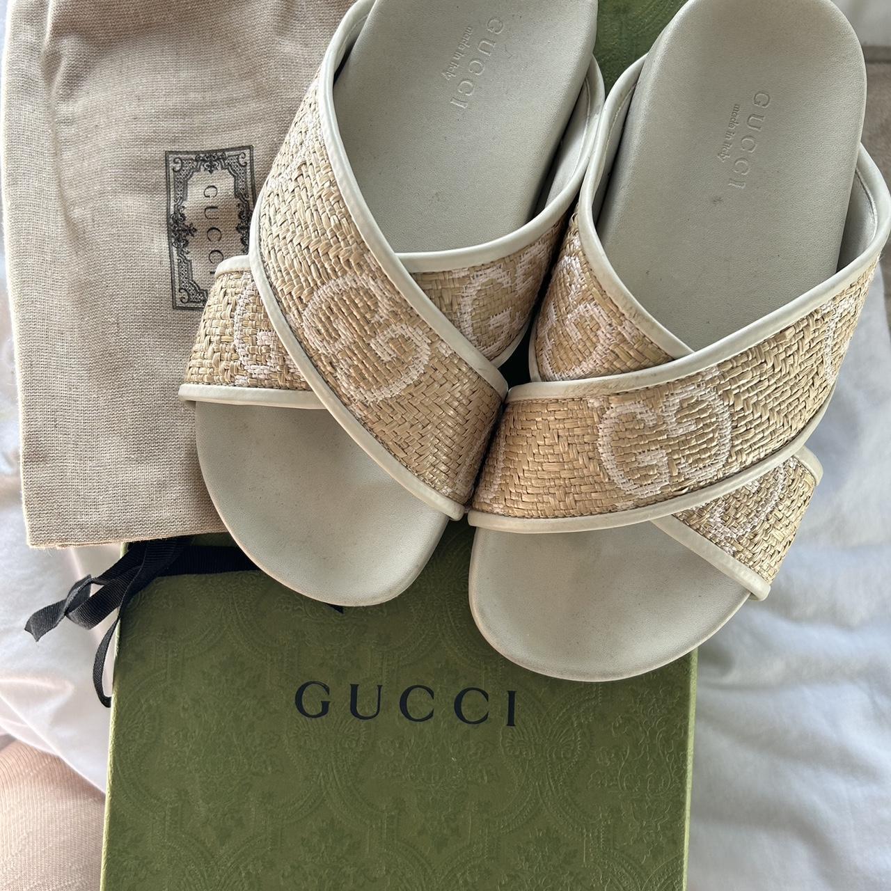Gucci Sandals Authentic Gucci crochet Sandals. So... - Depop