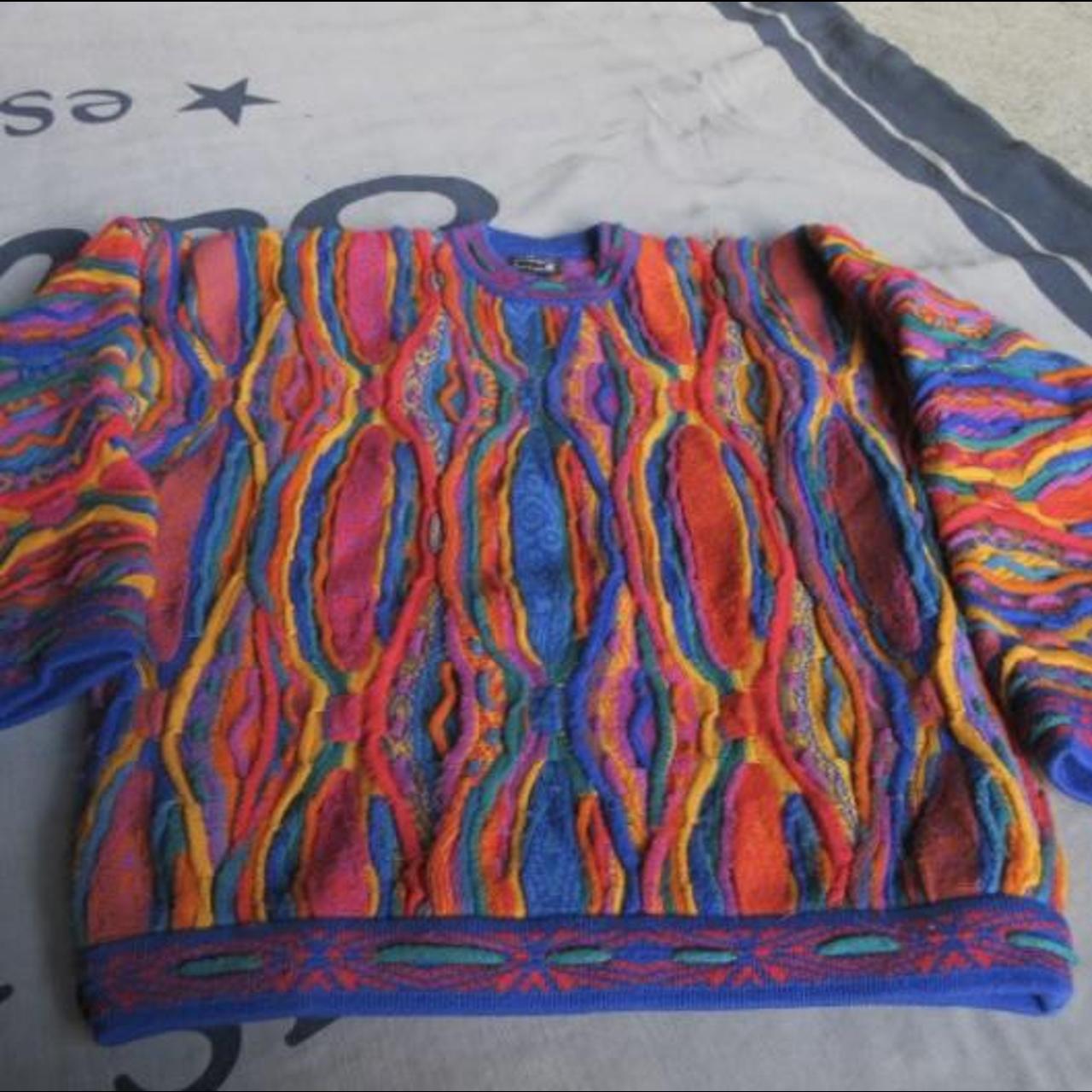 Vintage Coogi 3d knit sweater size Large Super sick... - Depop