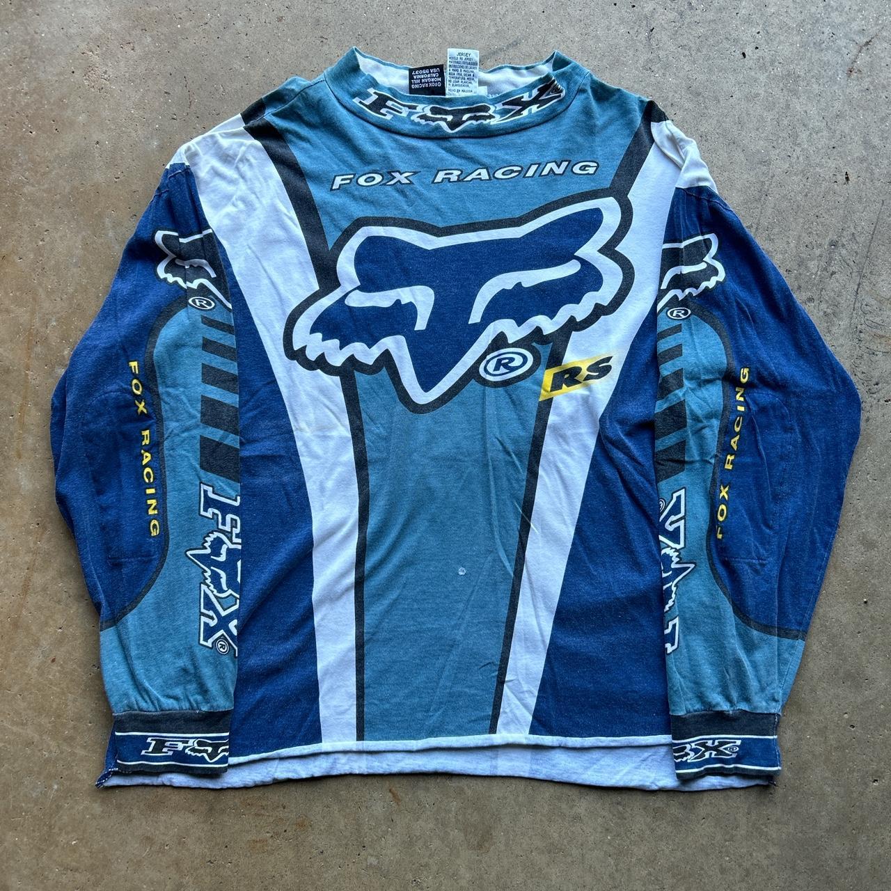 Vintage 90s Fox Racing Jersey. Super sick design,... - Depop