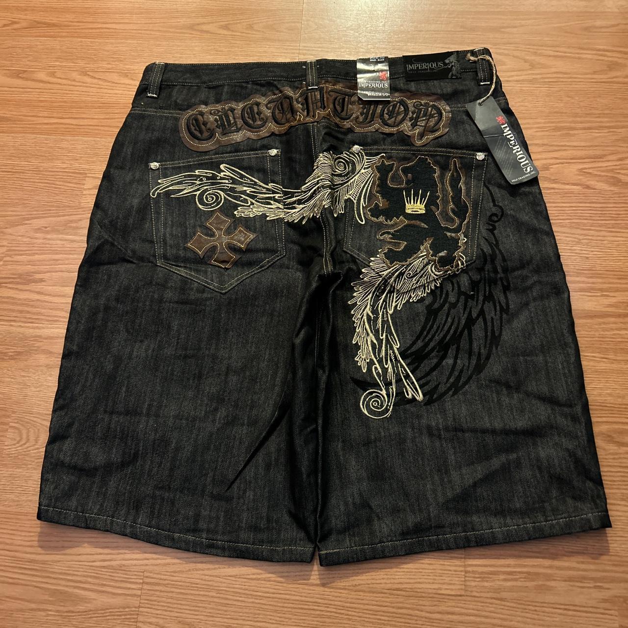 Insane Y2K Imperious Baggy Jorts. Super sick design,... - Depop