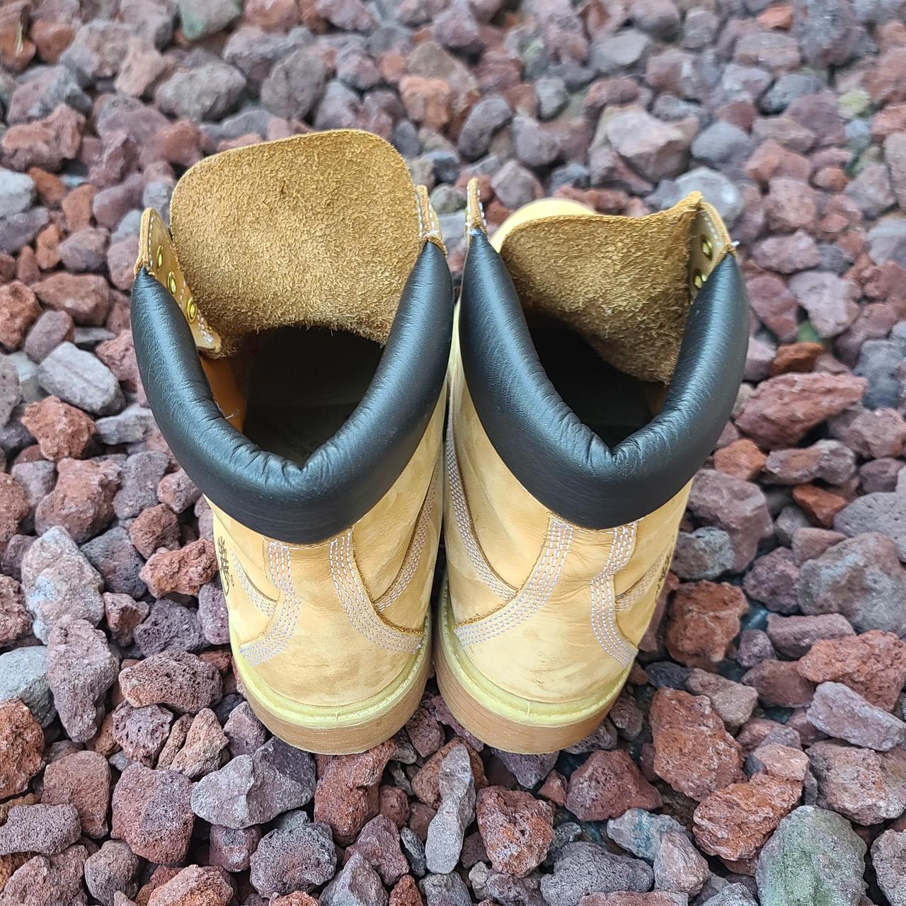 Men's timberland double sole boots! Pretty used size... - Depop