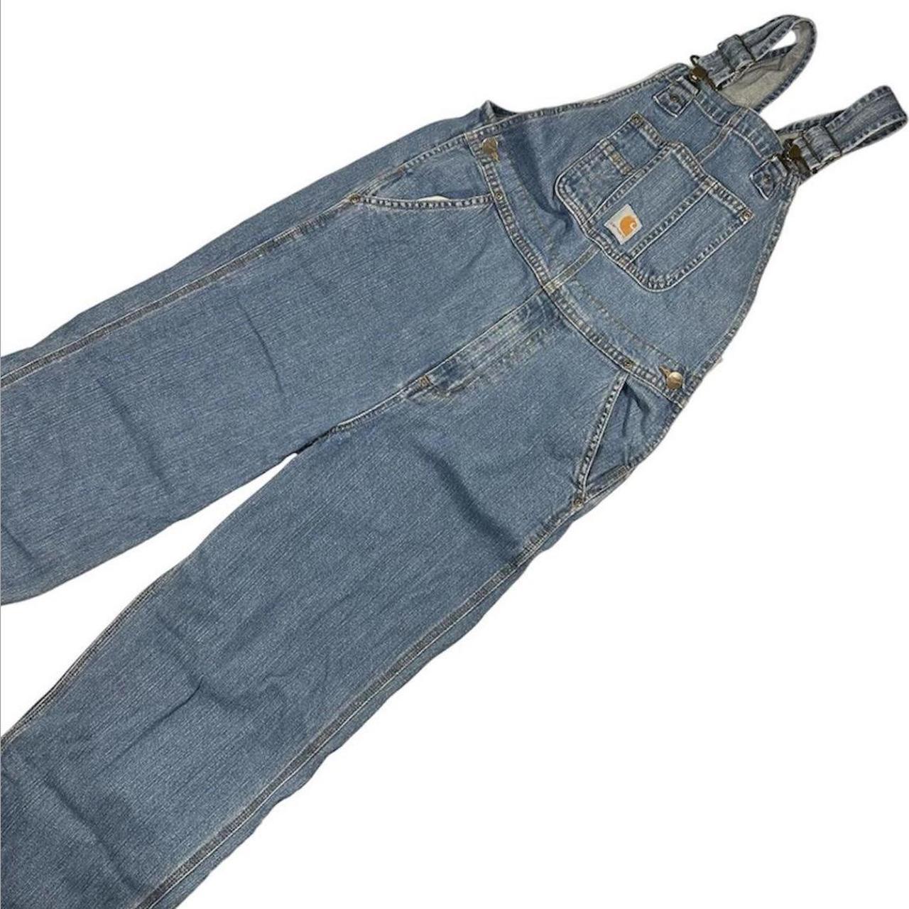 Repop: cute carhartt overalls, size 12 in kids so... - Depop