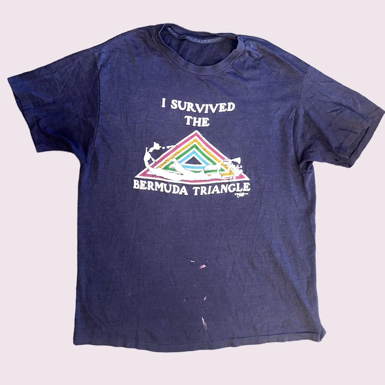 vintage 80s Bermuda Triangle tee ♡ Sick 80s... - Depop