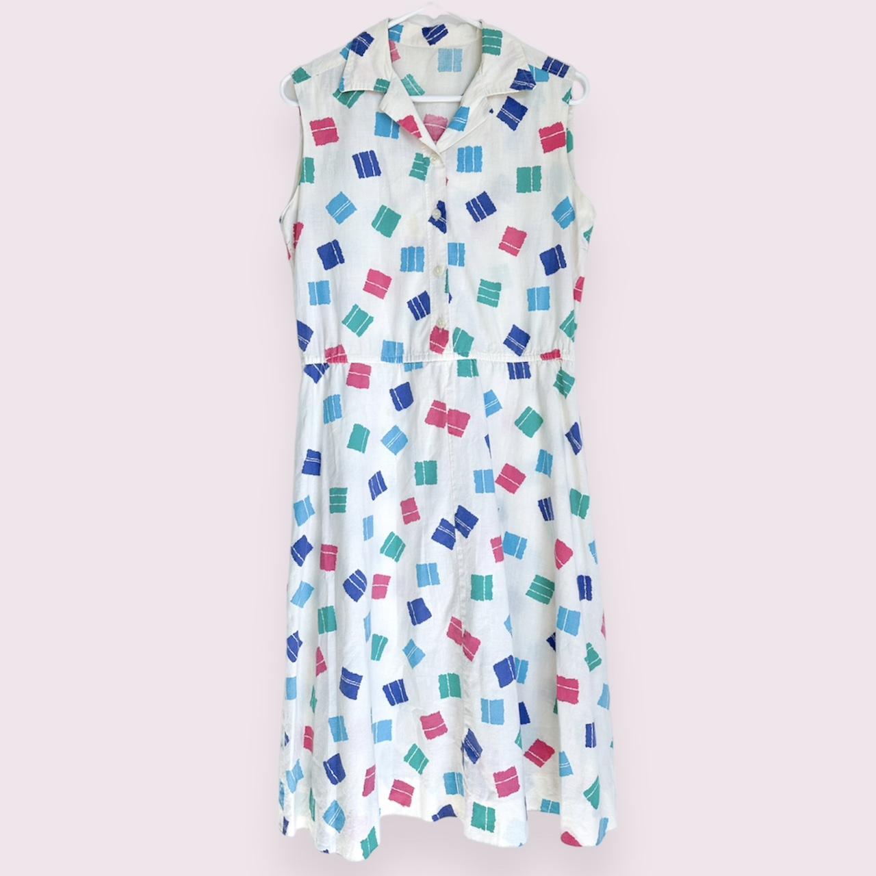 vintage shapes dress ♡ Super cute 80s/90s vintage... - Depop