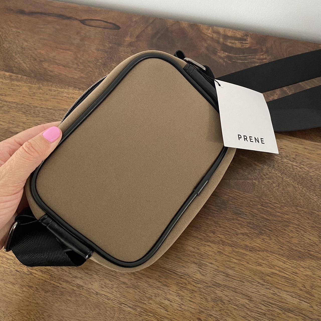 Khaki and black Prene cross body bag Brand new with... - Depop