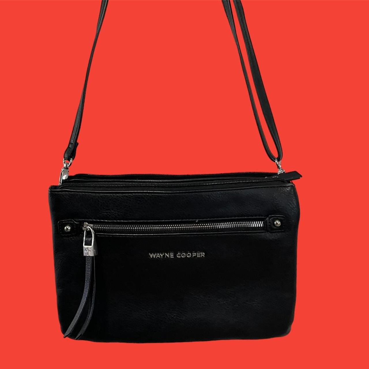 Wayne Cooper Women's Black and Silver Bag | Depop